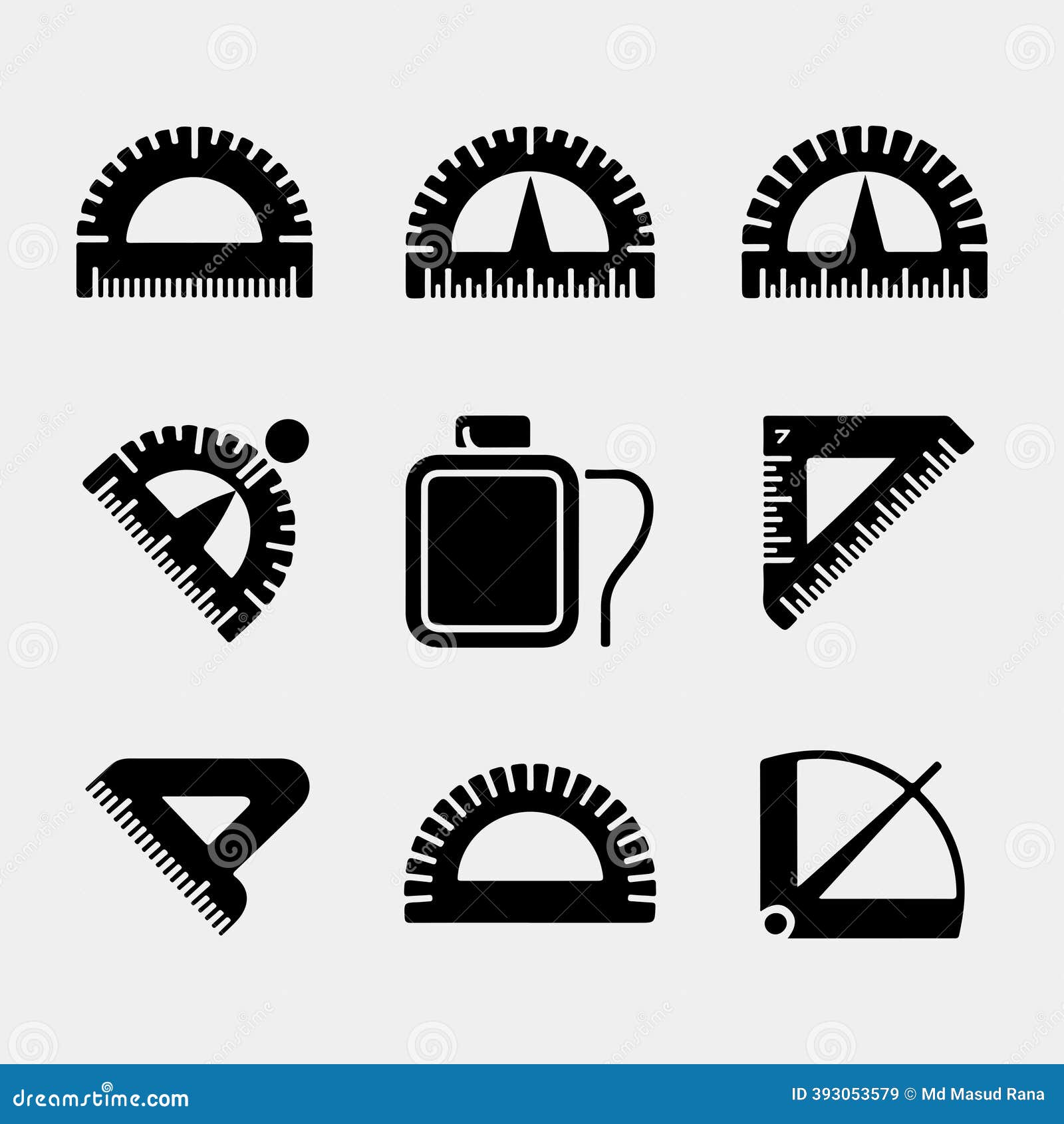 Measuring Tools Vector Icon On White Background. Flat Vector Measuring ...