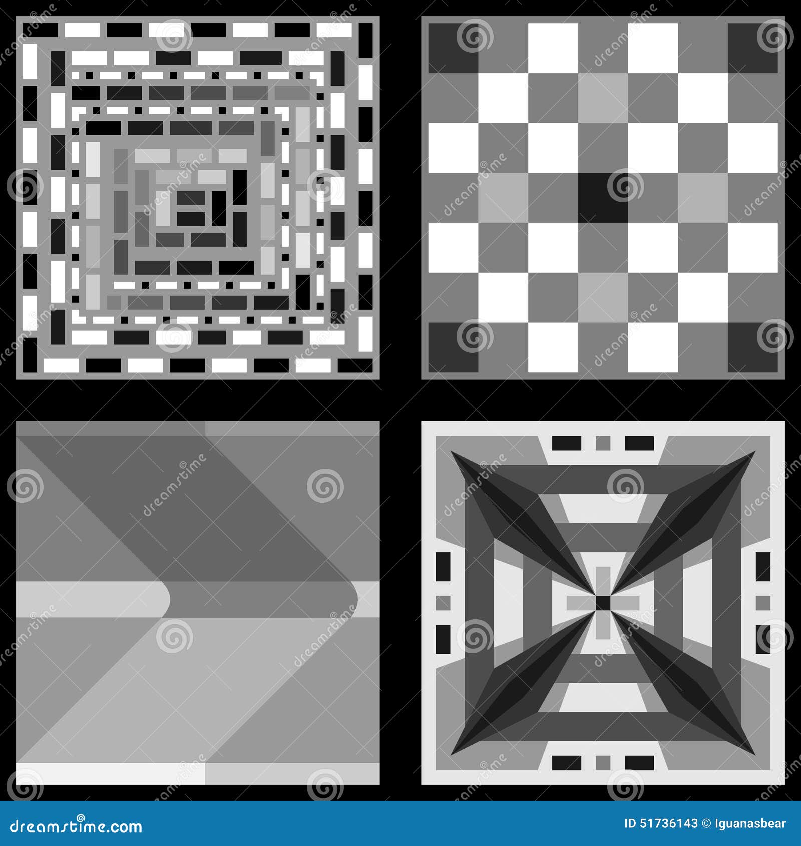 Collection of Black White Gray Tiles Stock Vector - Illustration of ...