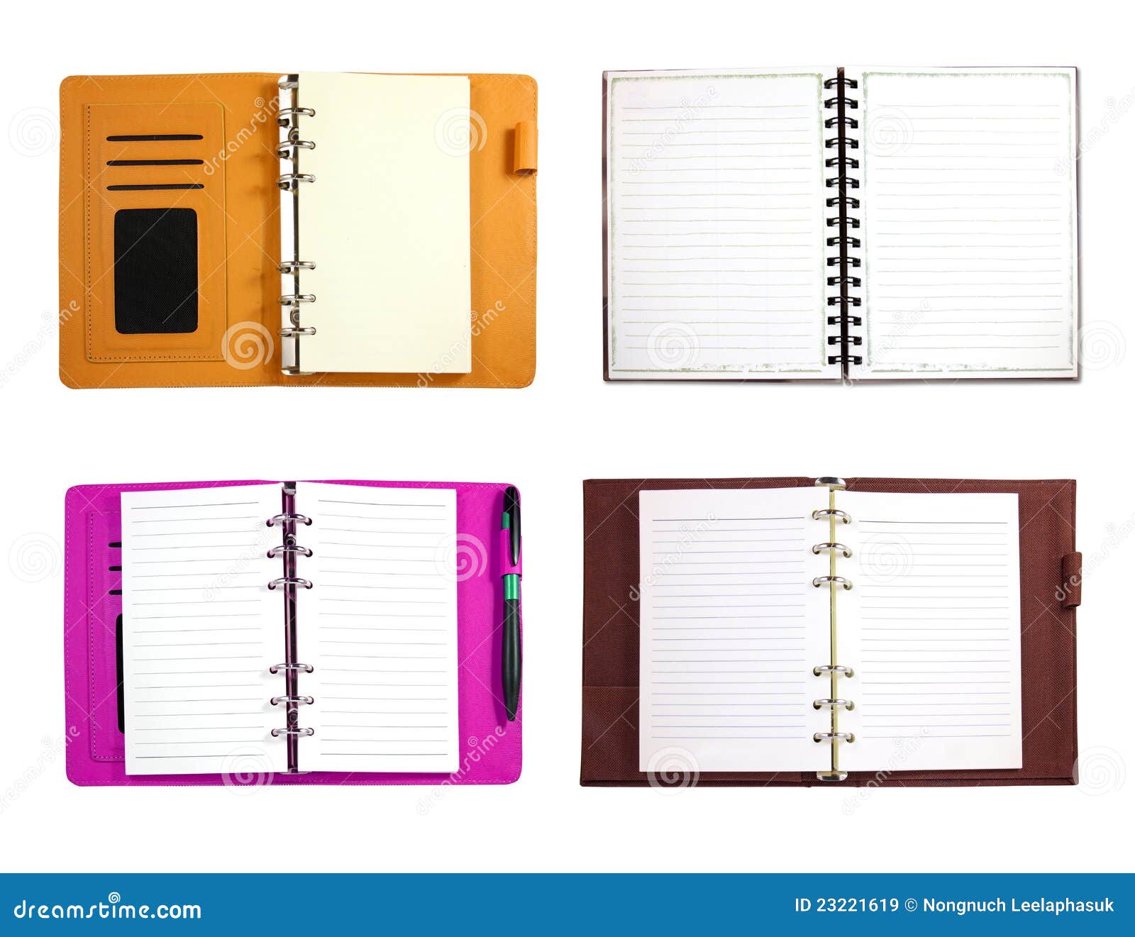 Collection of Blank Binder Notebook Isolated Stock Image - Image of ...