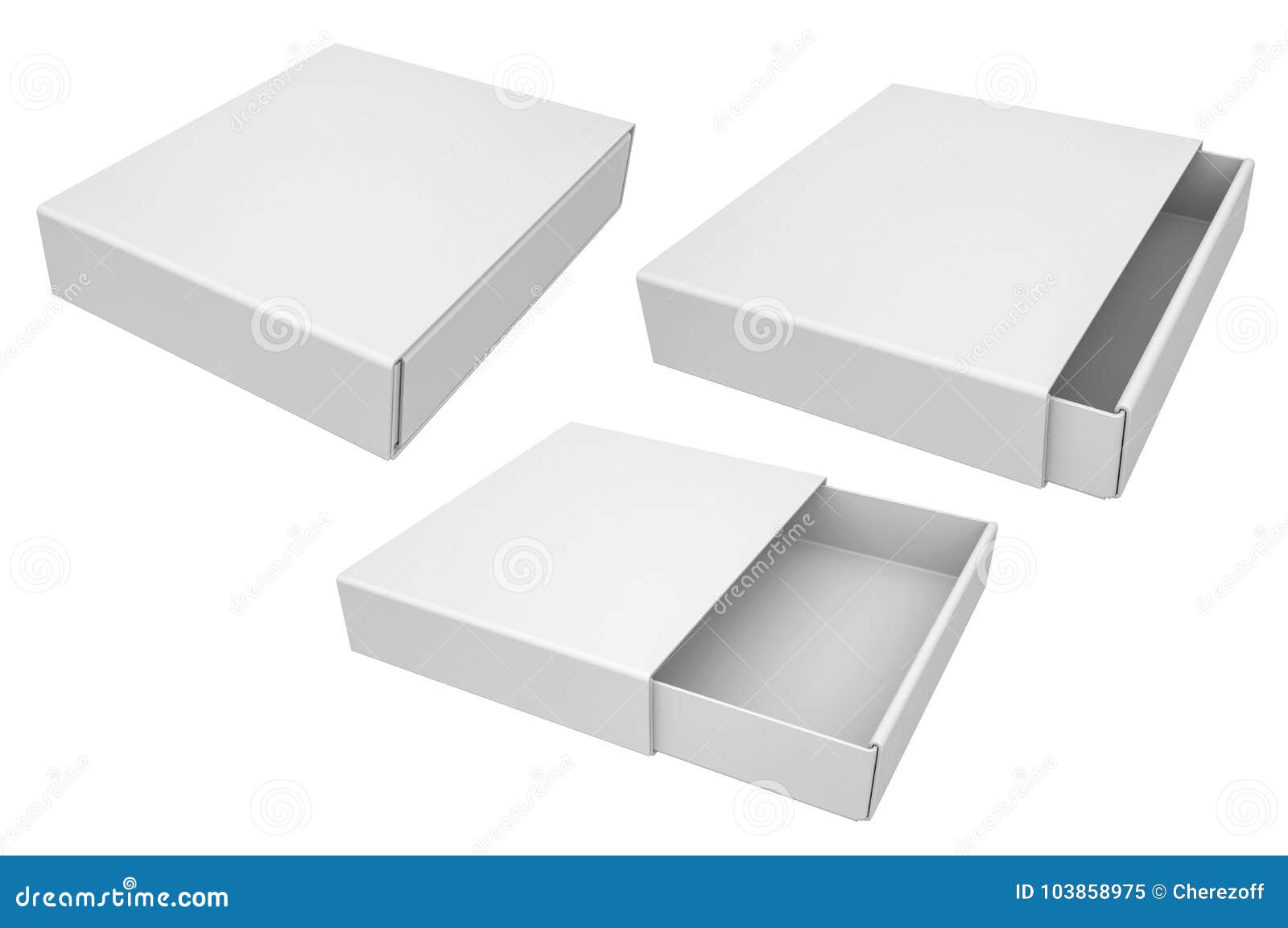 Collection of blank boxes stock illustration. Illustration of package ...