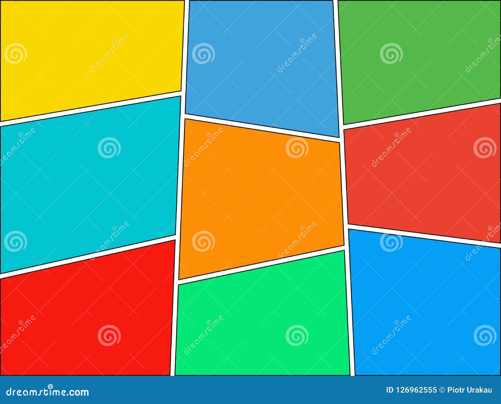 Collection of Blank Comic Frames Stock Vector - Illustration of manga ...