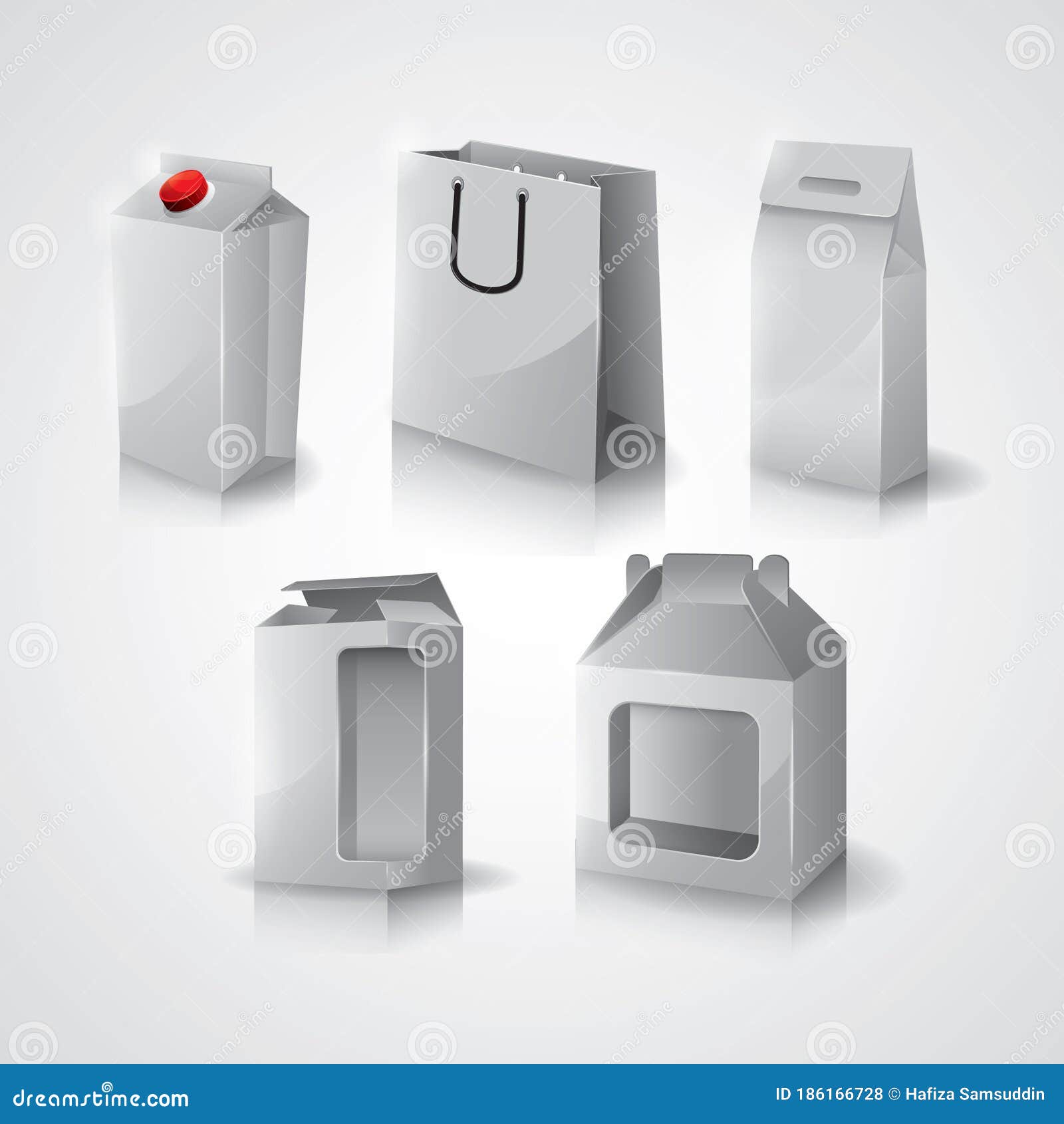 Collection of Blank Packages. Vector Illustration Decorative Design ...