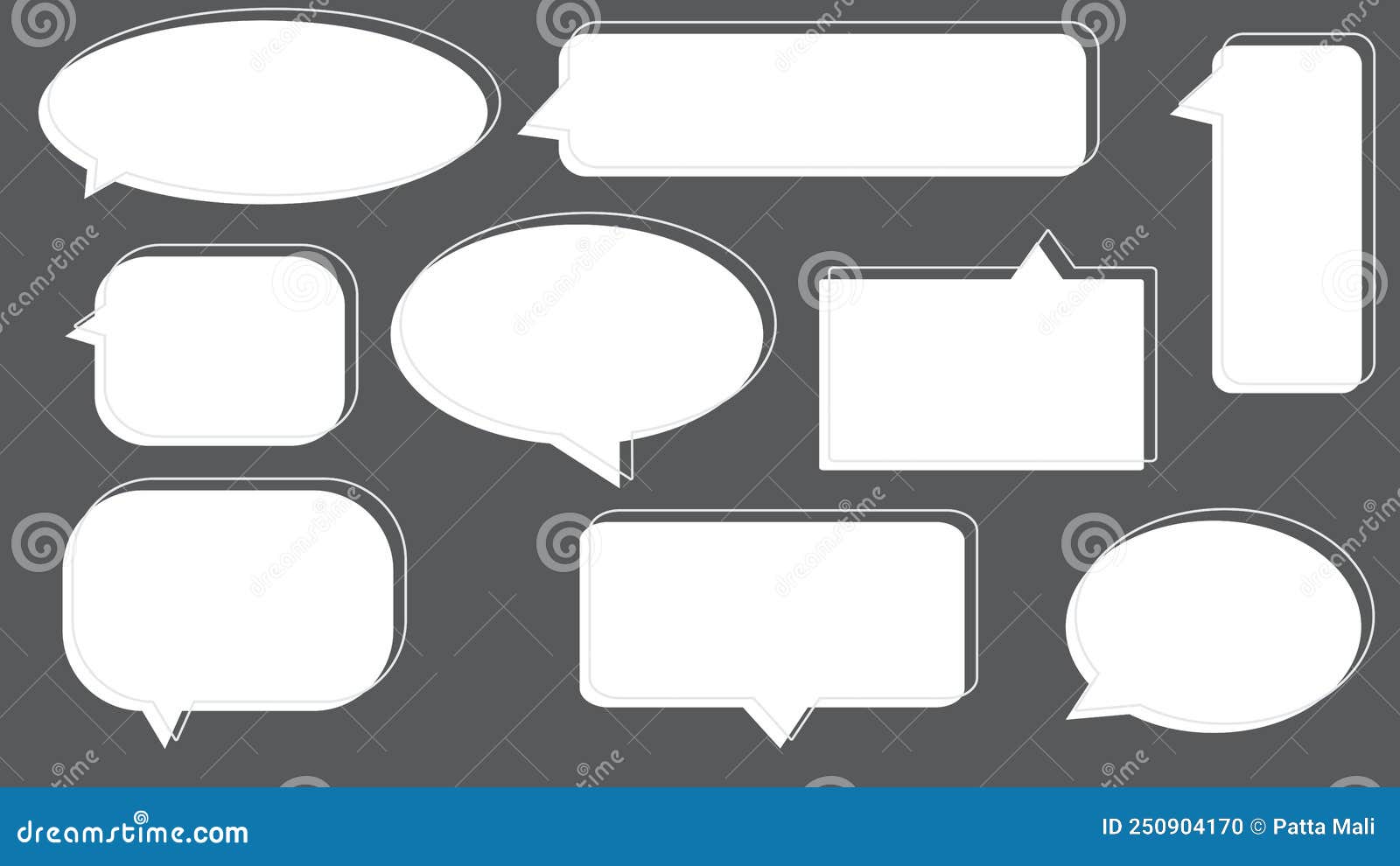 Collection of a Blank Speech Bubble, Conversation Box, Chatbox, and ...