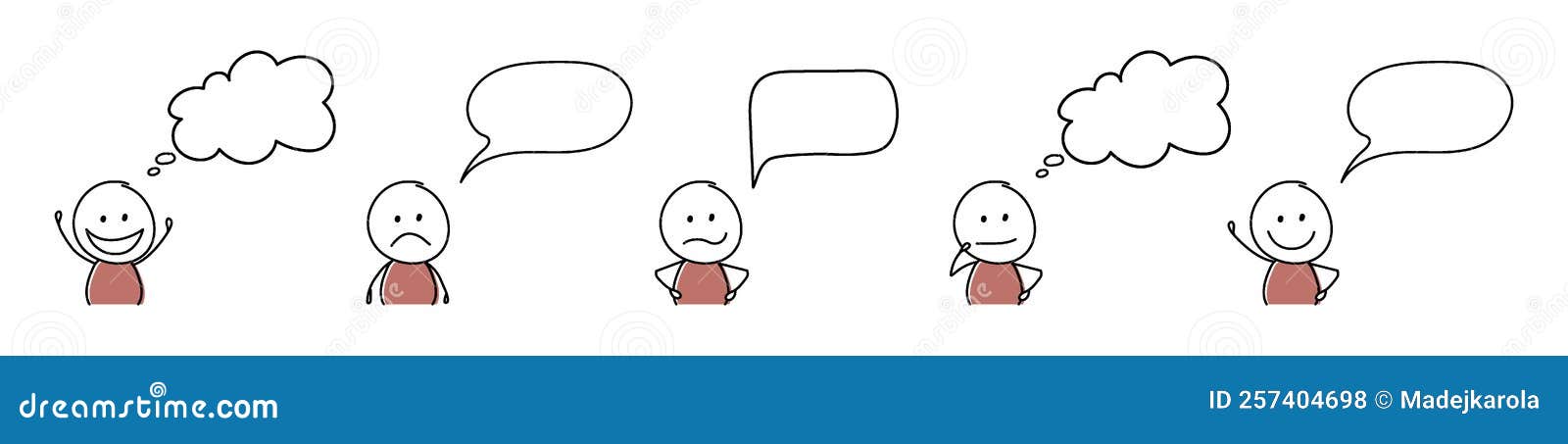 Collection of Blank Speech Bubbles with Funny Stickman. Vector Stock ... Collection of Blank Speech Bubbles with Funny Stickman. Vector Stock ...