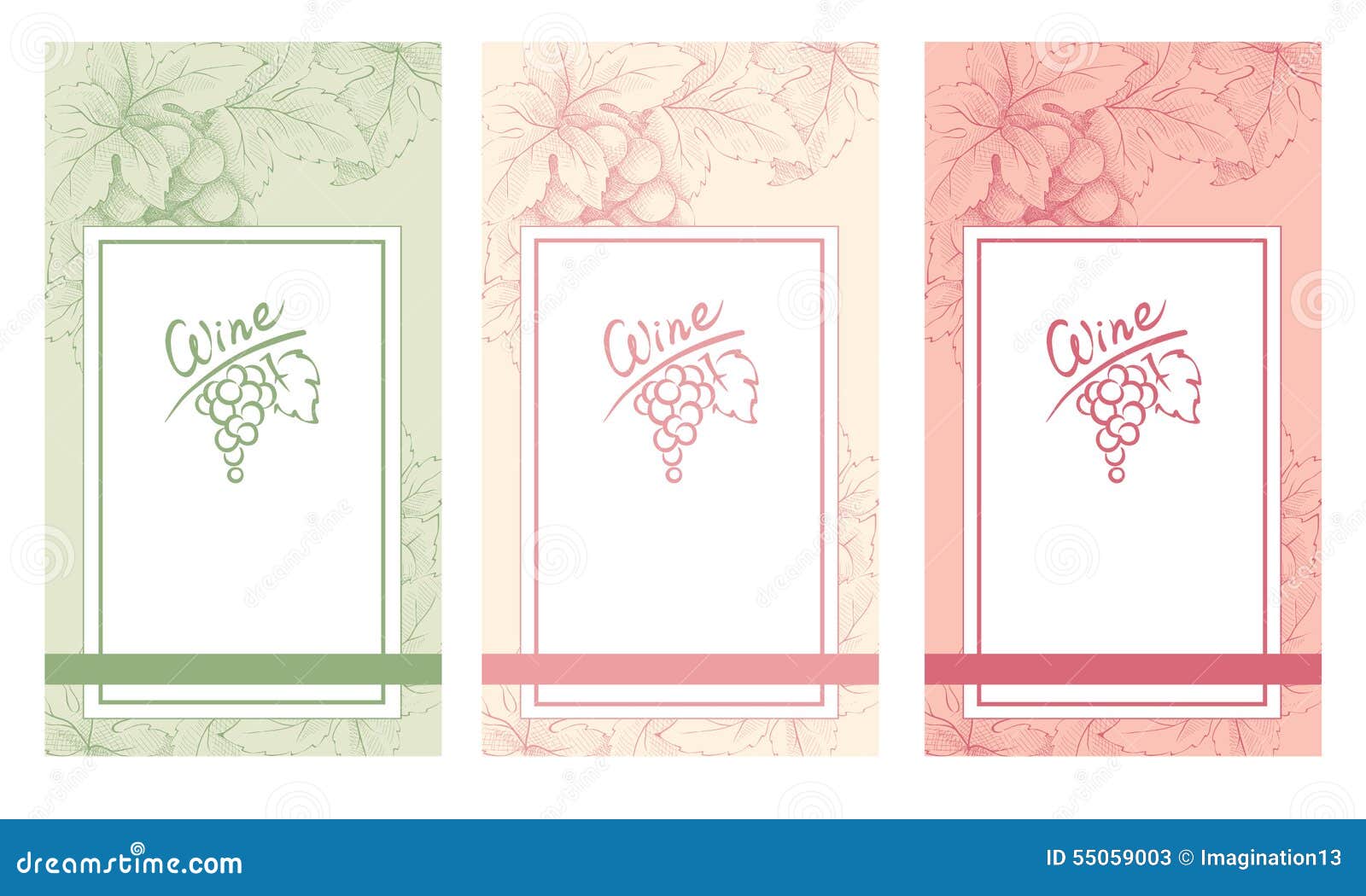 A Collection of Blanks of Vintage Wine Labels Stock Vector ...