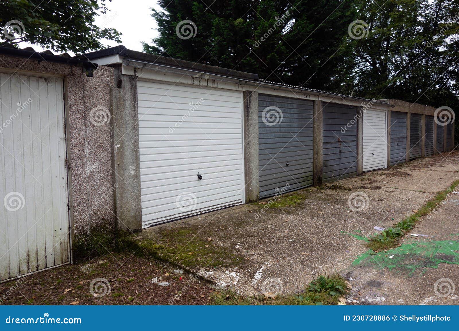 Collection of Block of Garages Council Owned in England Stock Photo ...
