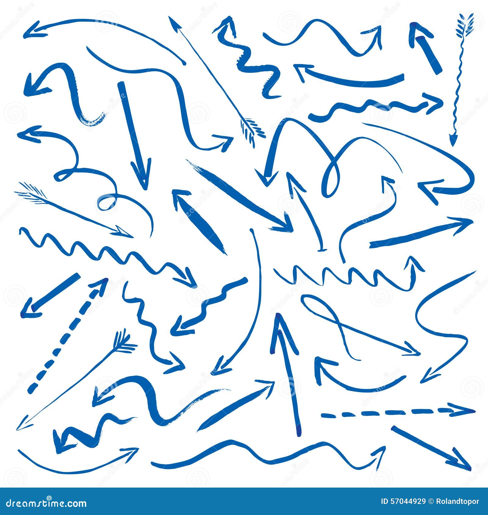 Collection of blue arrows stock illustration. Illustration of design ...