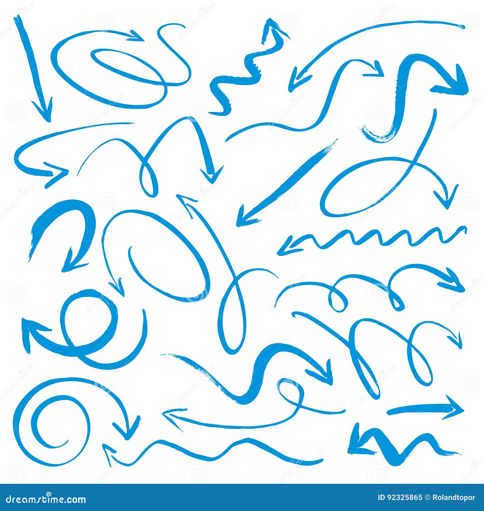 Collection of Blue arrows stock illustration. Illustration of ...