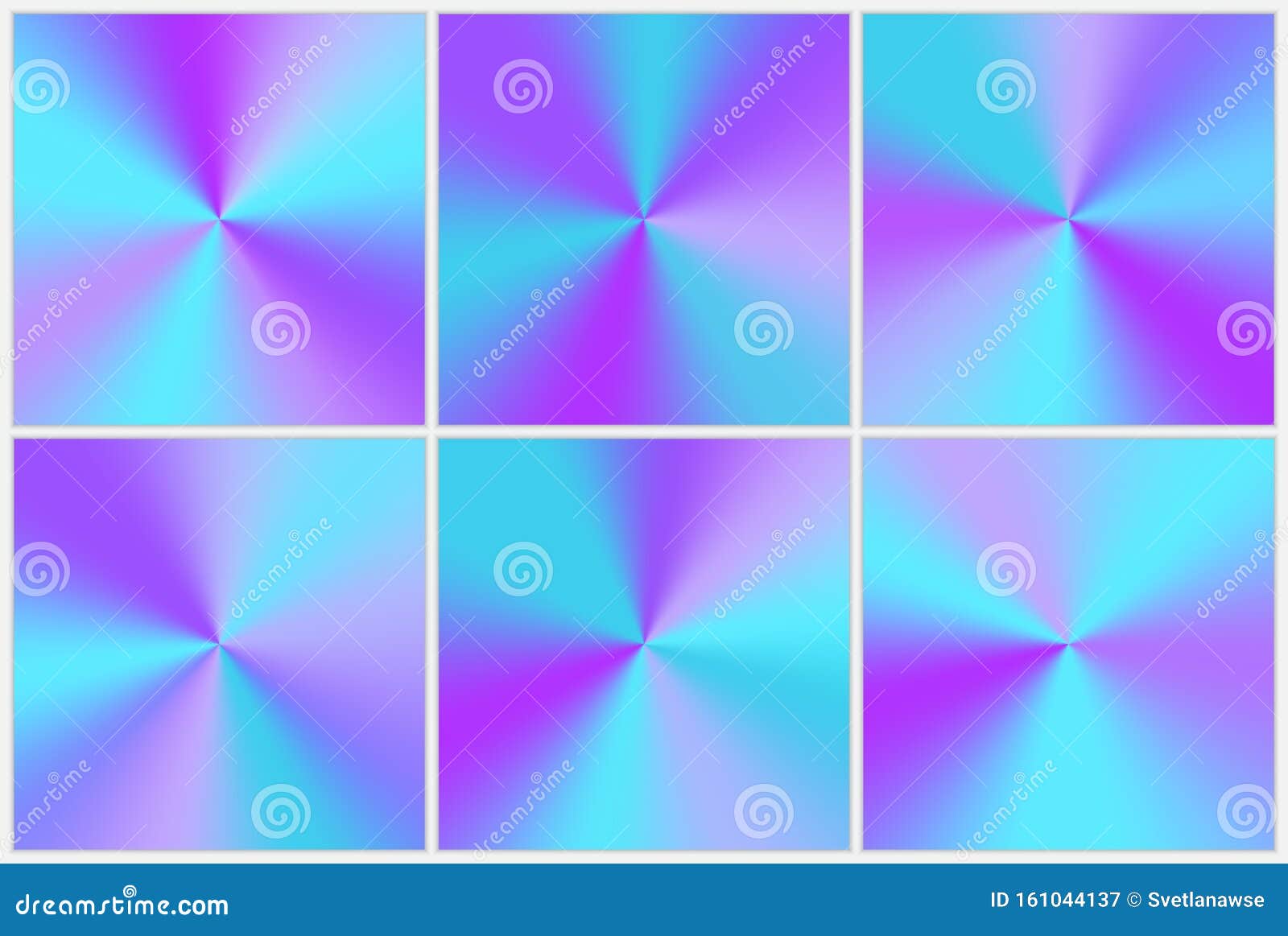 Collection of Blue Conical Gradients Stock Vector - Illustration of ...