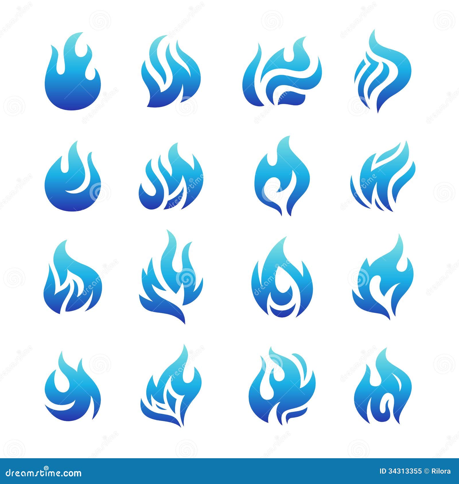 Blue Flame Icon