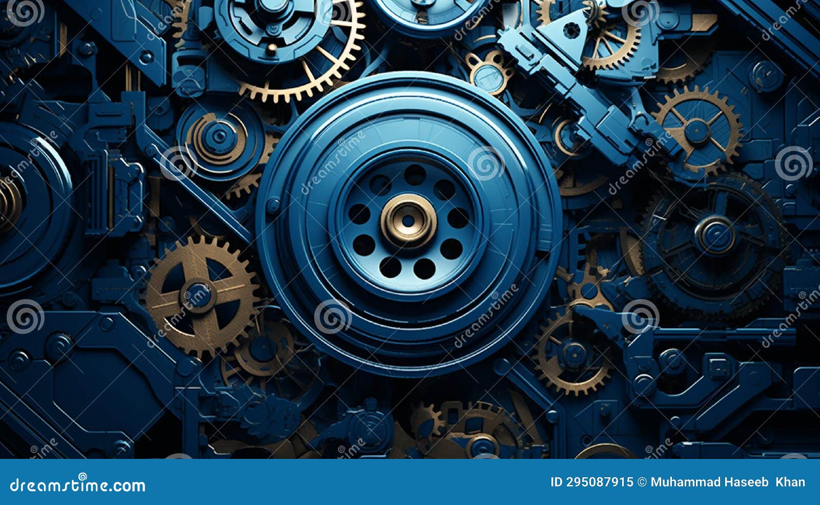 Blue Gears Vector Illustration | CartoonDealer.com #6186524