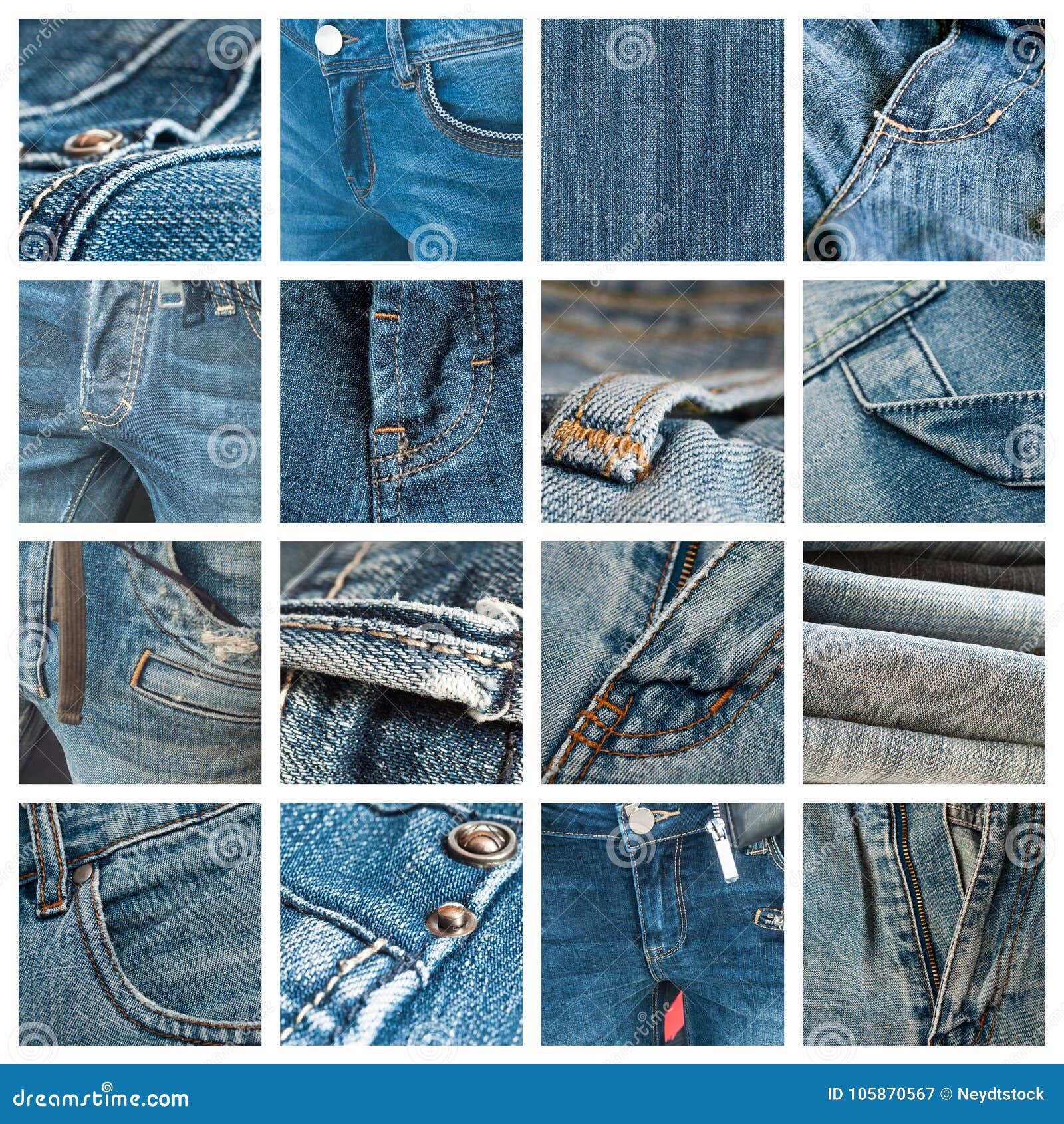 Blue jeans texture collage stock image. Image of vintage - 105870567