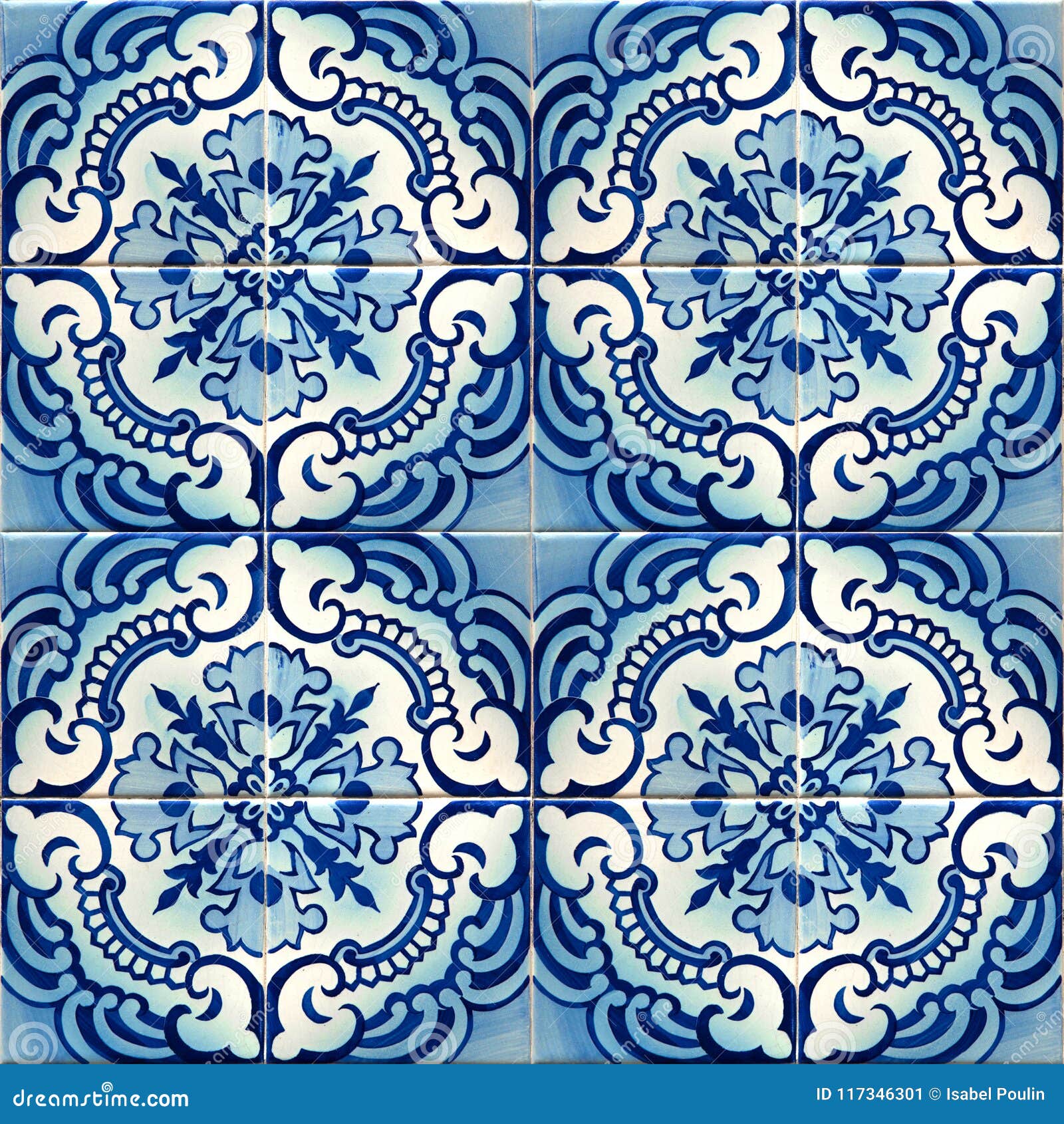 Collection of Blue Patterns Tiles Stock Illustration - Illustration of ...