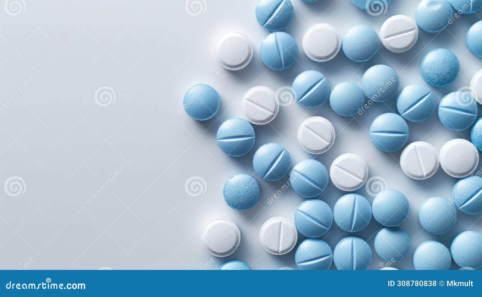 Stack of Blue and White Pills Stock Photo - Image of tablet, medical ...