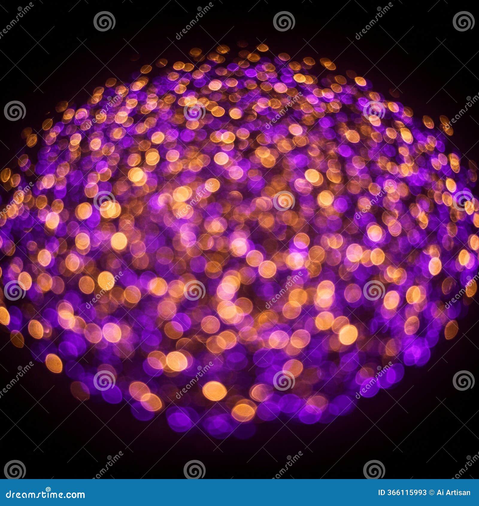 A Collection Of Blurred, Circular Lights Creates A Bokeh Effect ...