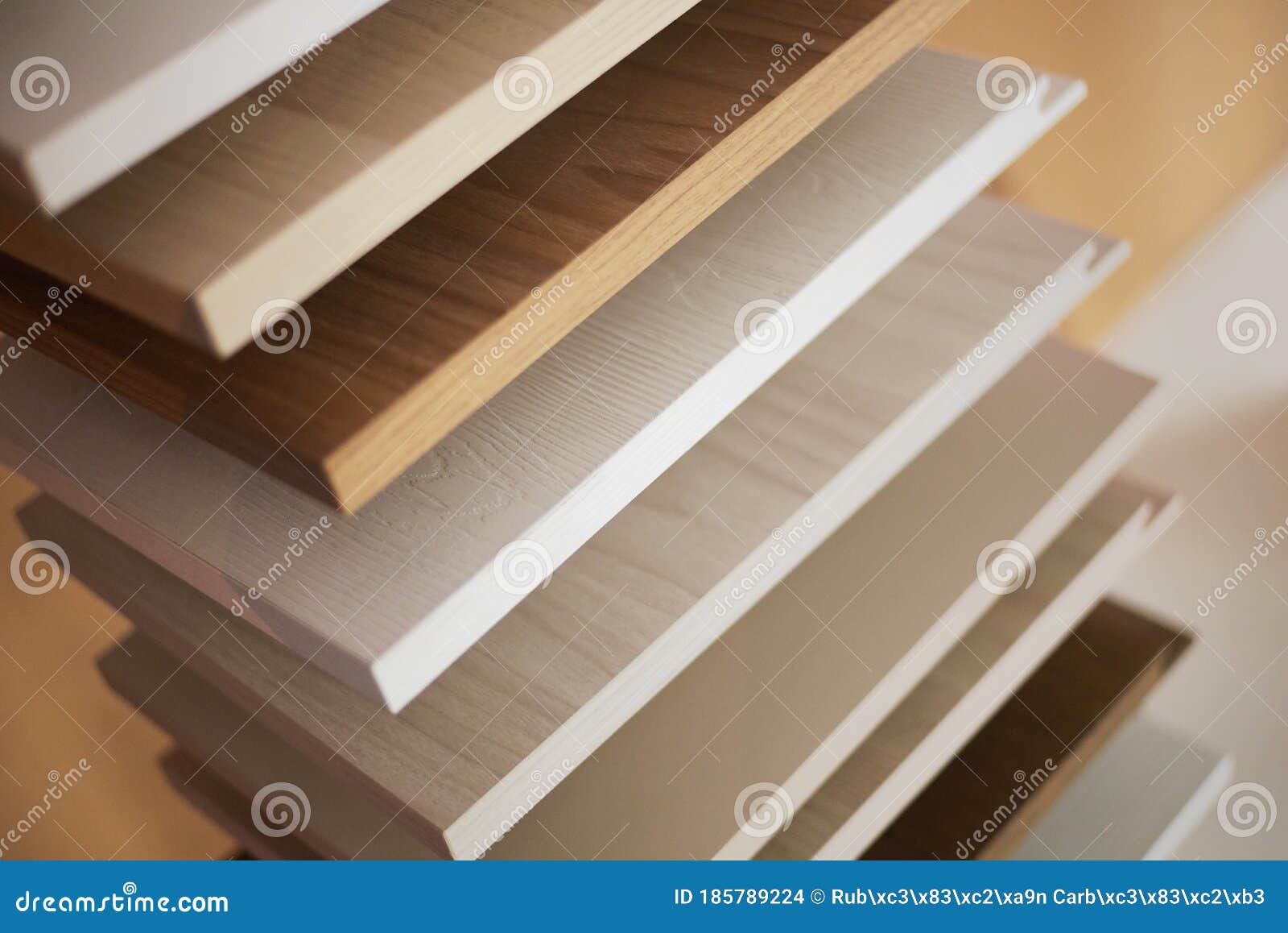 Collection of Boards Made of Different Types of Wood Stock Photo ...