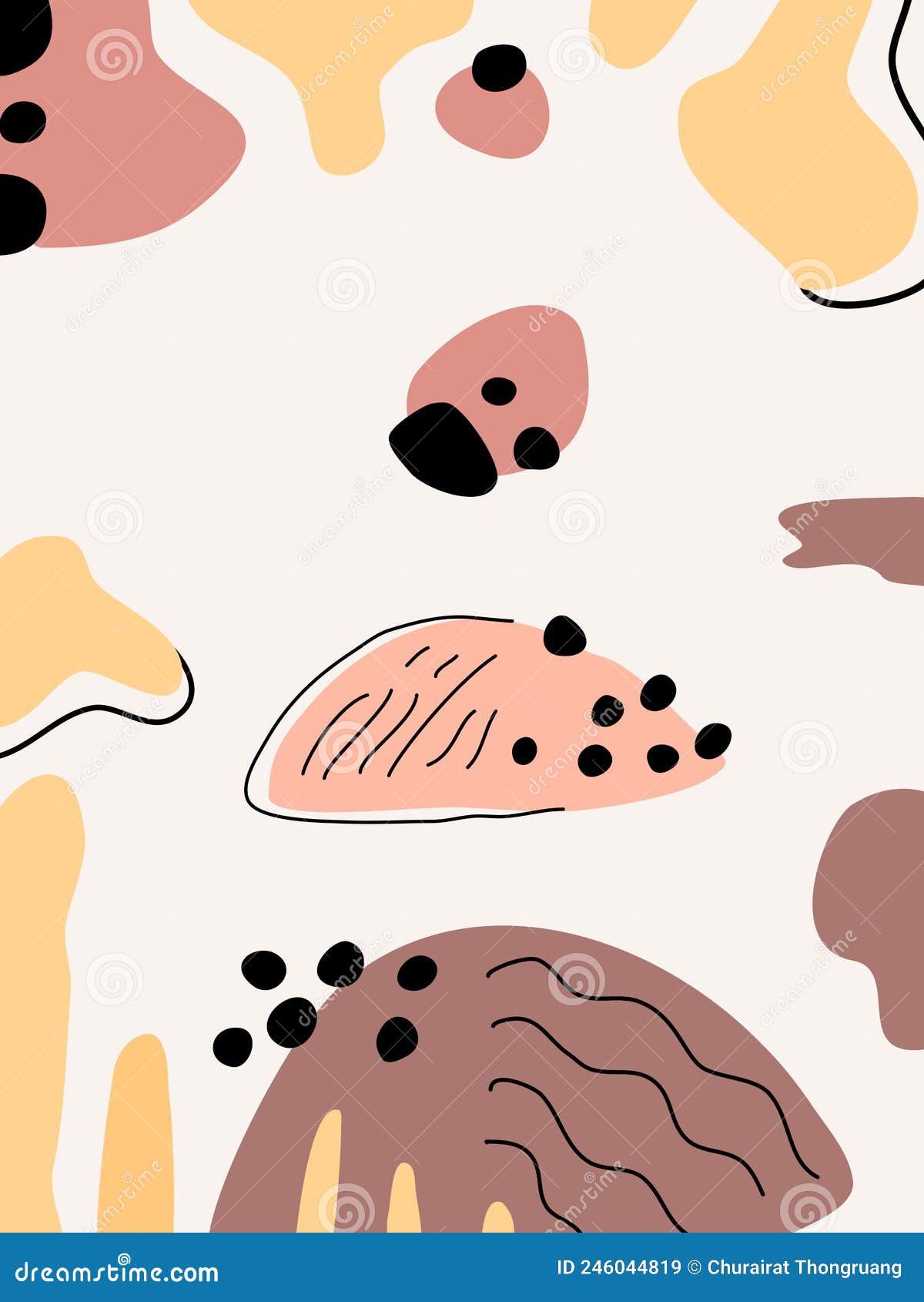 A Collection of Boho Abstract Background Patterns Stock Vector ...