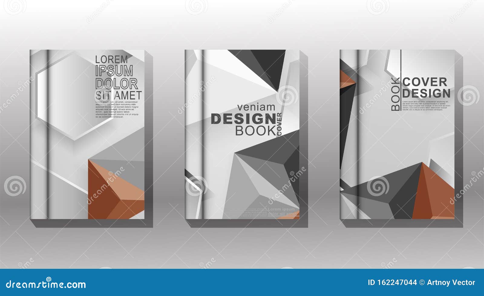 Collection of Book Covers, Brochures Etc. Hexagon Shapes Stacked ...