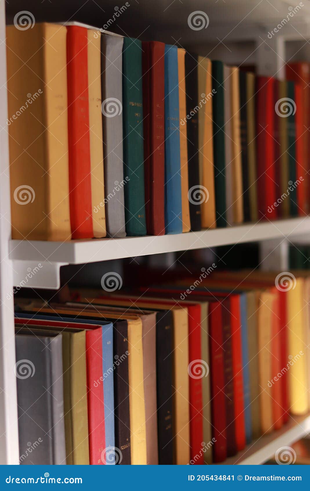 Collection of Books in the Library Stock Image - Image of home ...