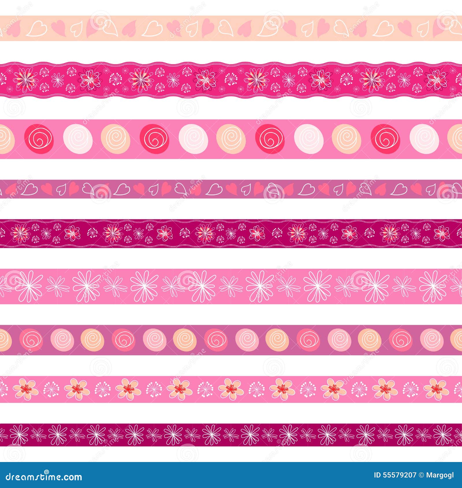 Collection Borders for Decor. Stock Vector - Illustration of border ...