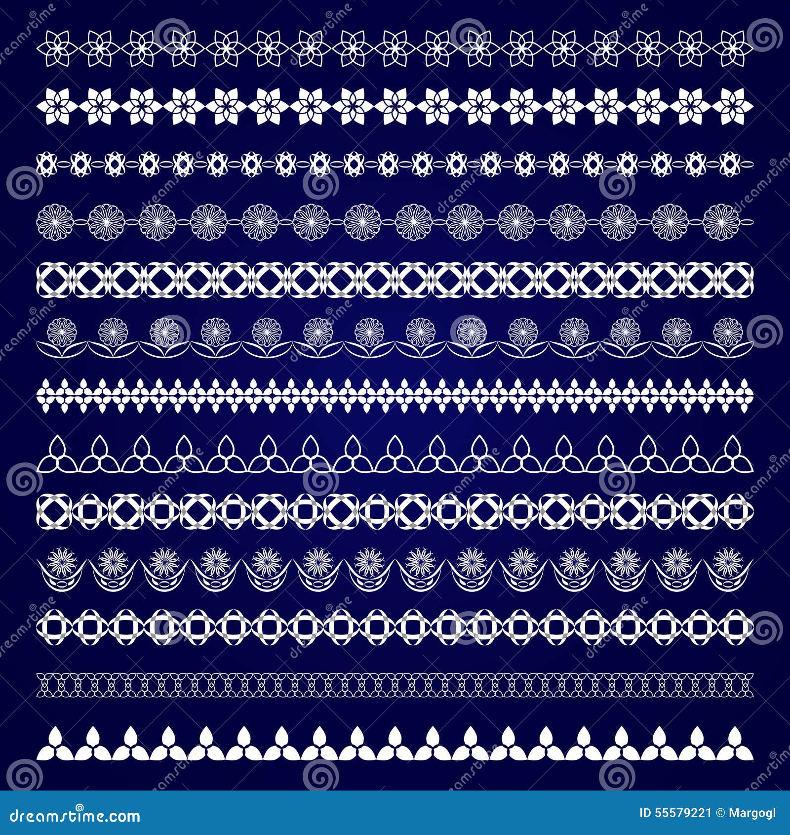 Collection Borders for Decor. Stock Vector - Illustration of decoration ...