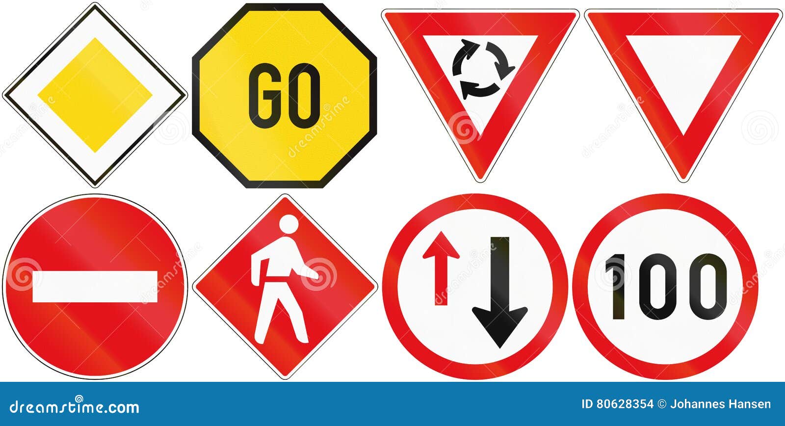 Collection of Botswana Road Signs Stock Illustration - Illustration of ...