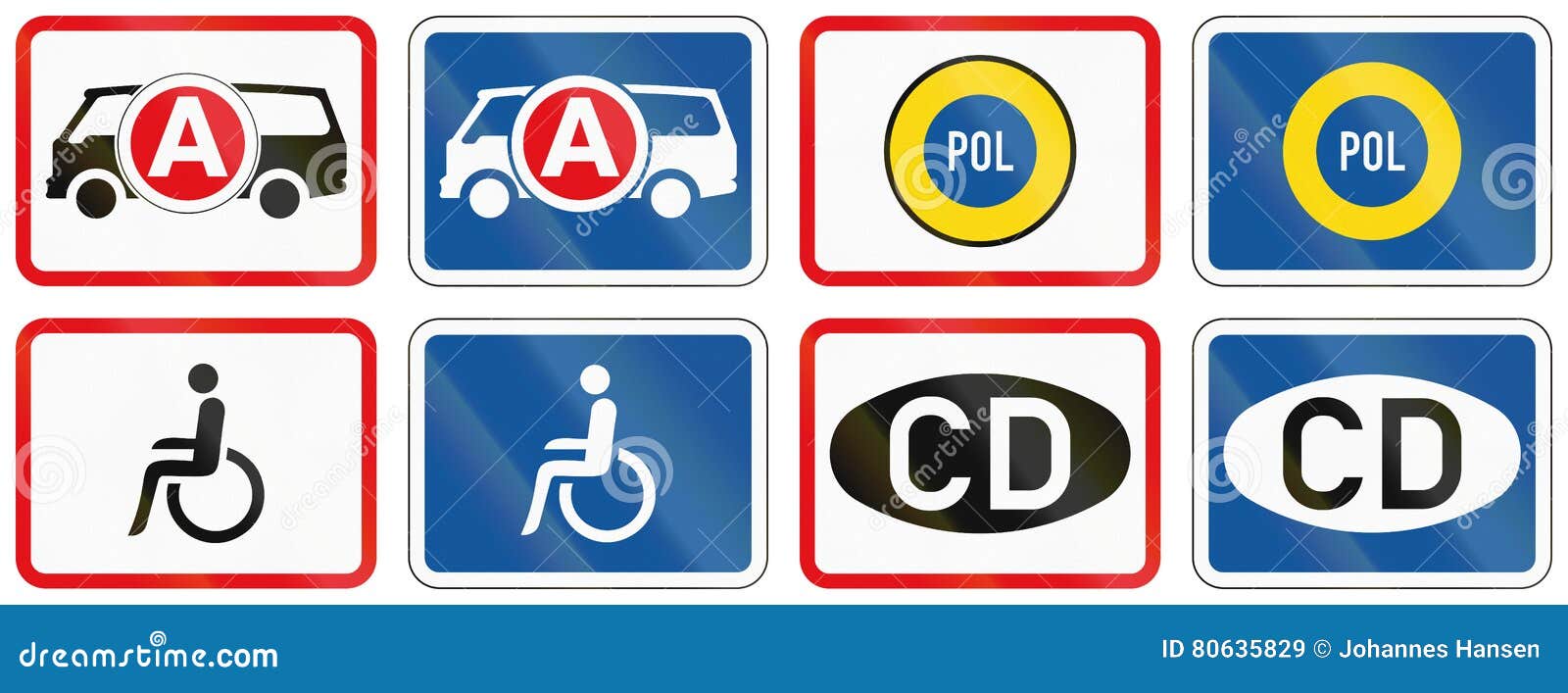 Collection of Botswana Road Signs Stock Illustration - Illustration of ...