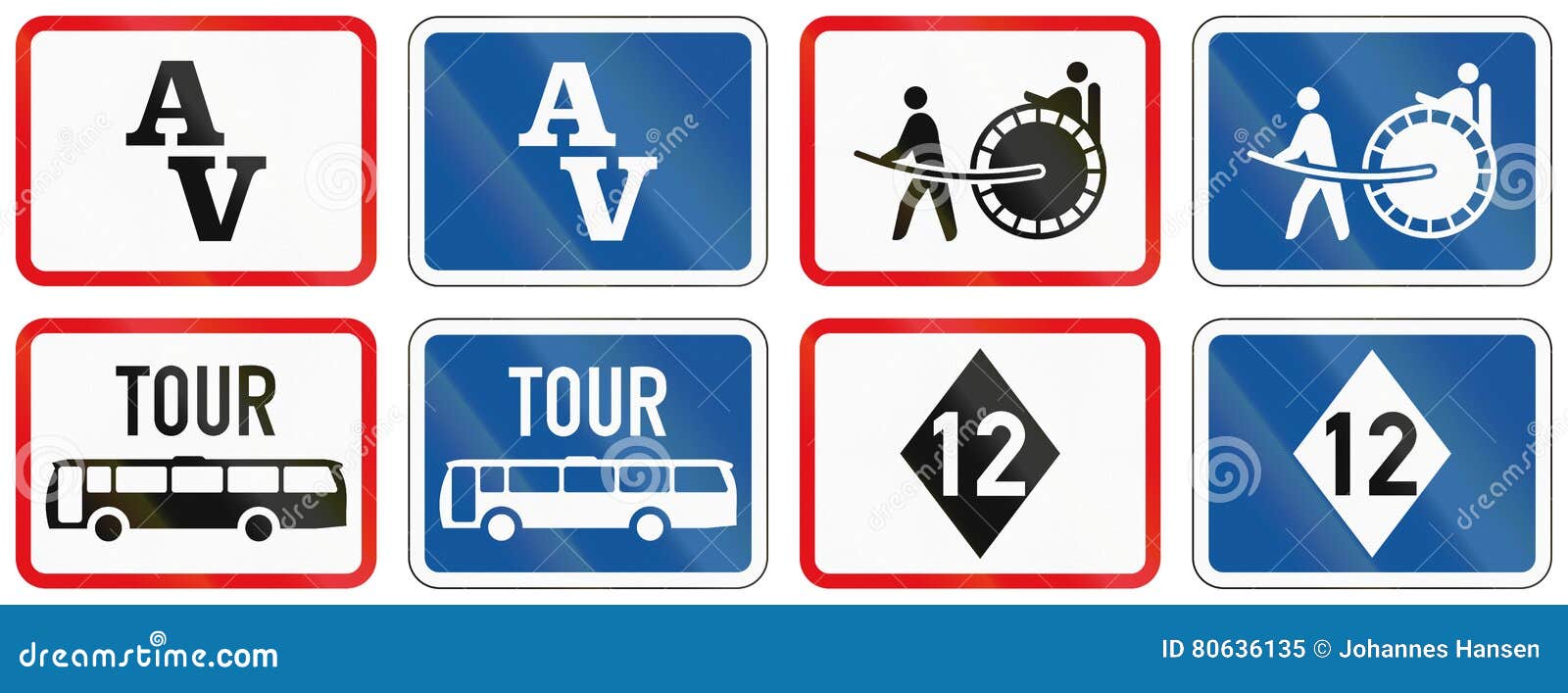 Collection of Botswana Road Signs Stock Illustration - Illustration of ...