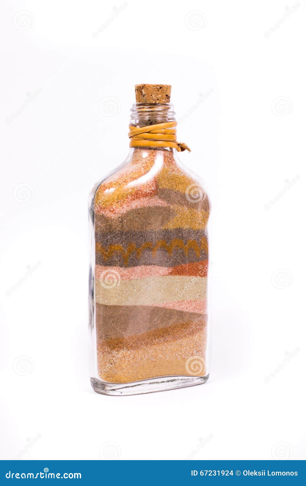 Collection Bottle with Colored Sand Stock Photo - Image of background ...