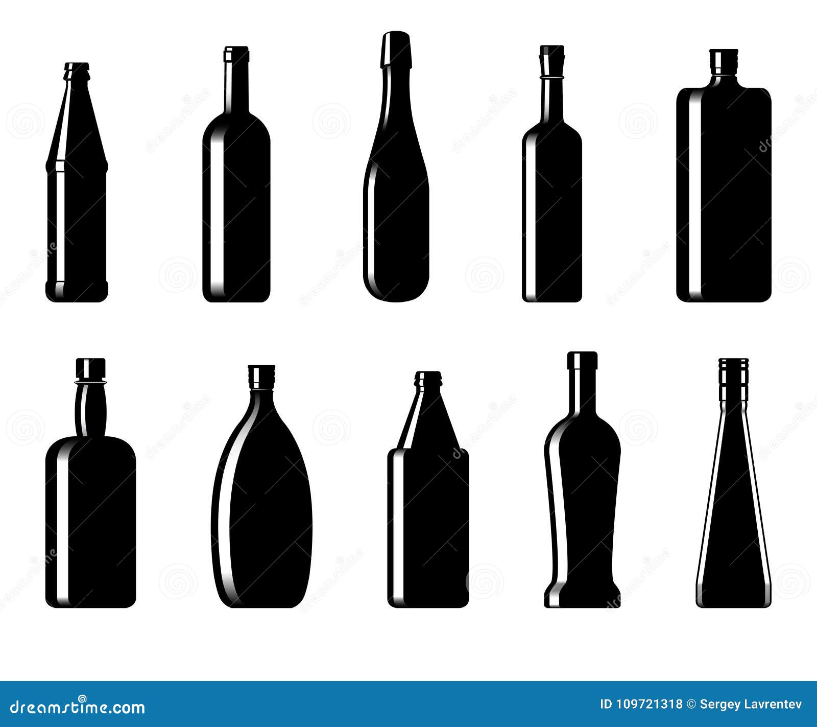 Collection of Bottles of Different Shapes Stock Vector - Illustration ... Collection of Bottles of Different Shapes Stock Vector - Illustration ...