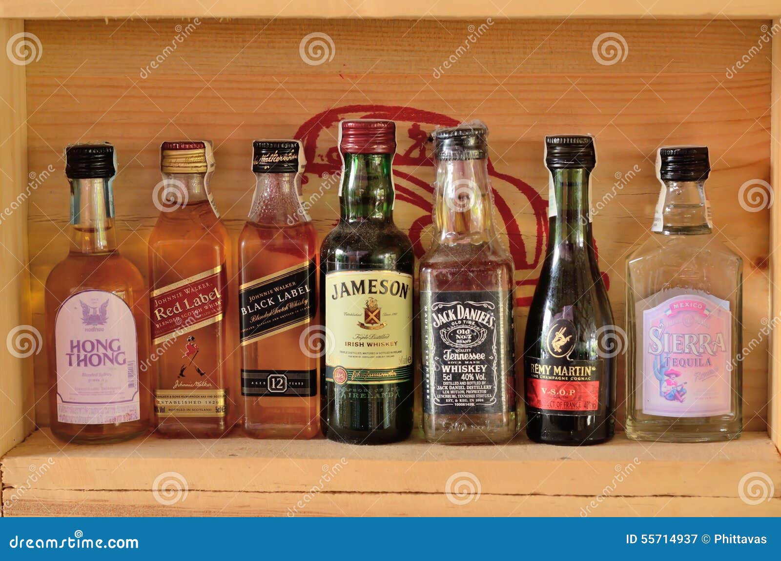 Collection of Bottles and Glasses of Assorted Alcoholic Beverage ...
