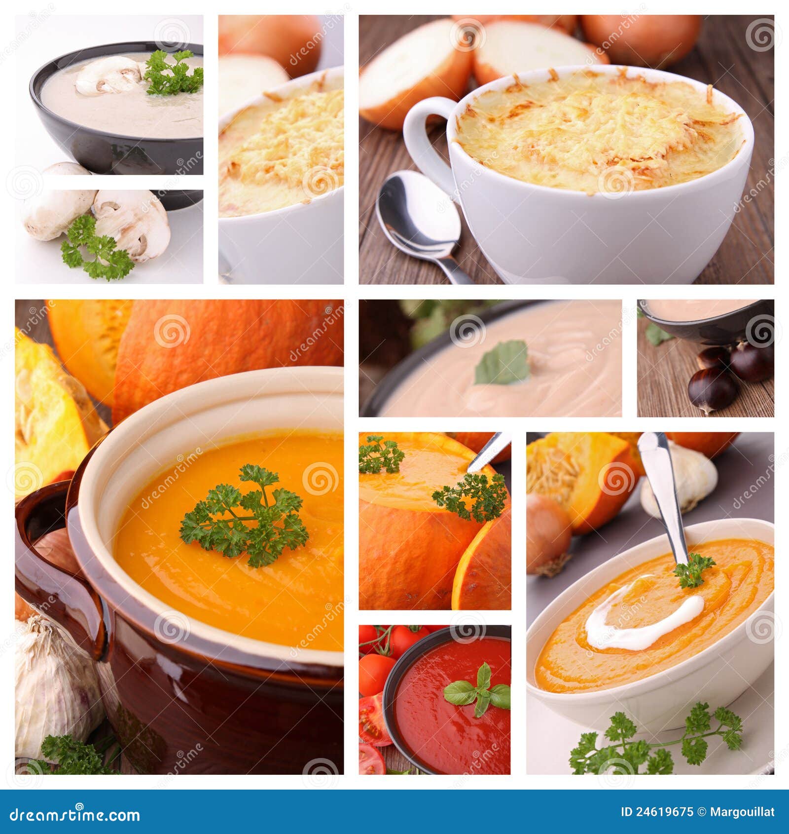 Collection of bowl of soup stock image. Image of cream - 24619675