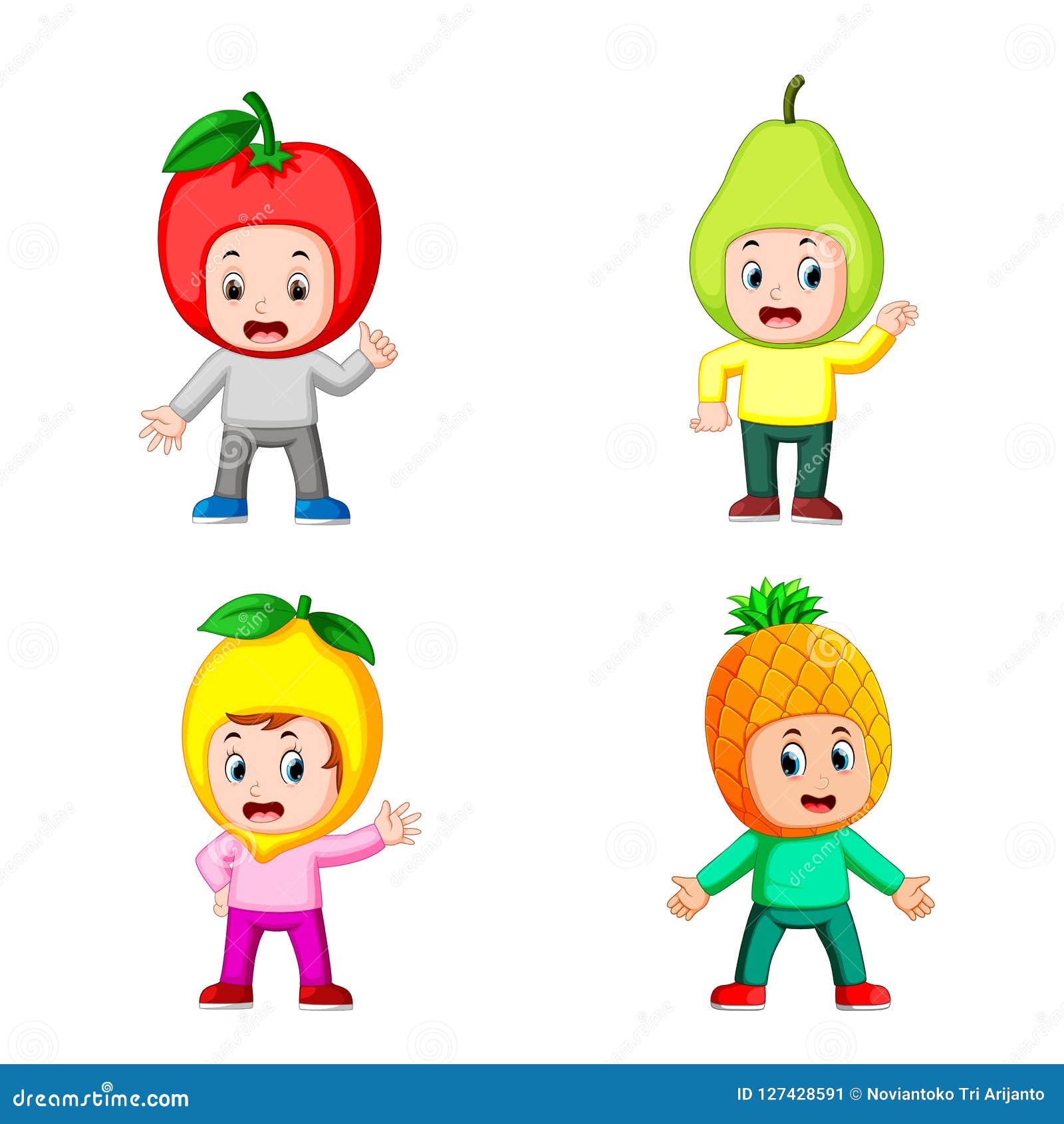 The Collection of the Boy Children Using the Fruits Costume with ...