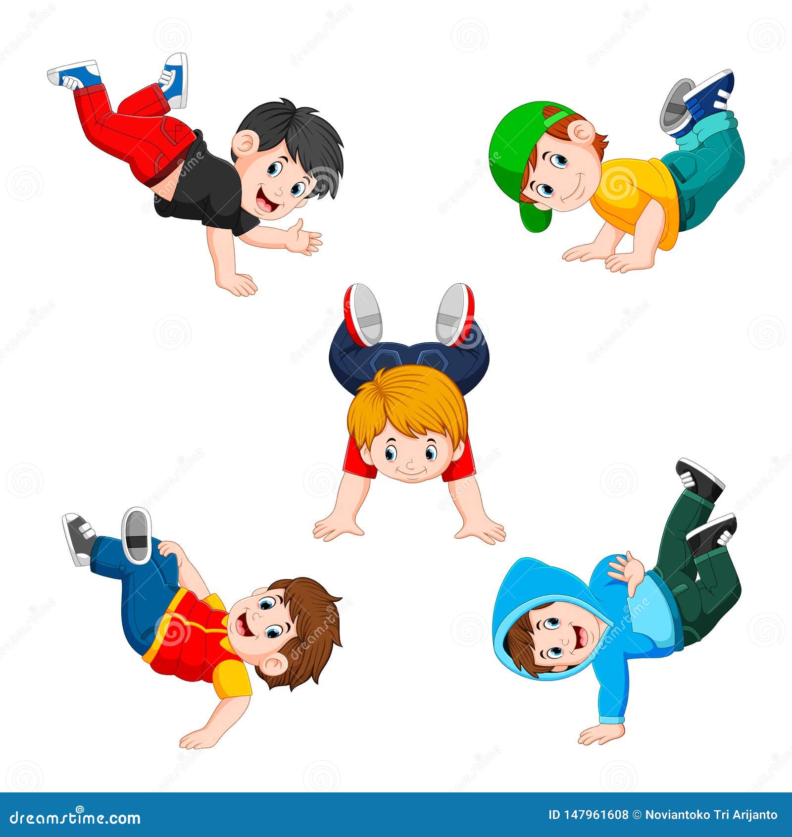 The Collection of the Boy Doing Workout with the Different Posing Stock ...