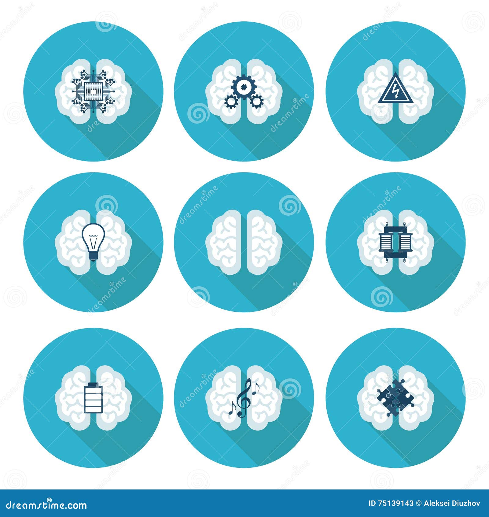 Brain, Creation, Invention, Inspiration, Idea Vector Icons ...