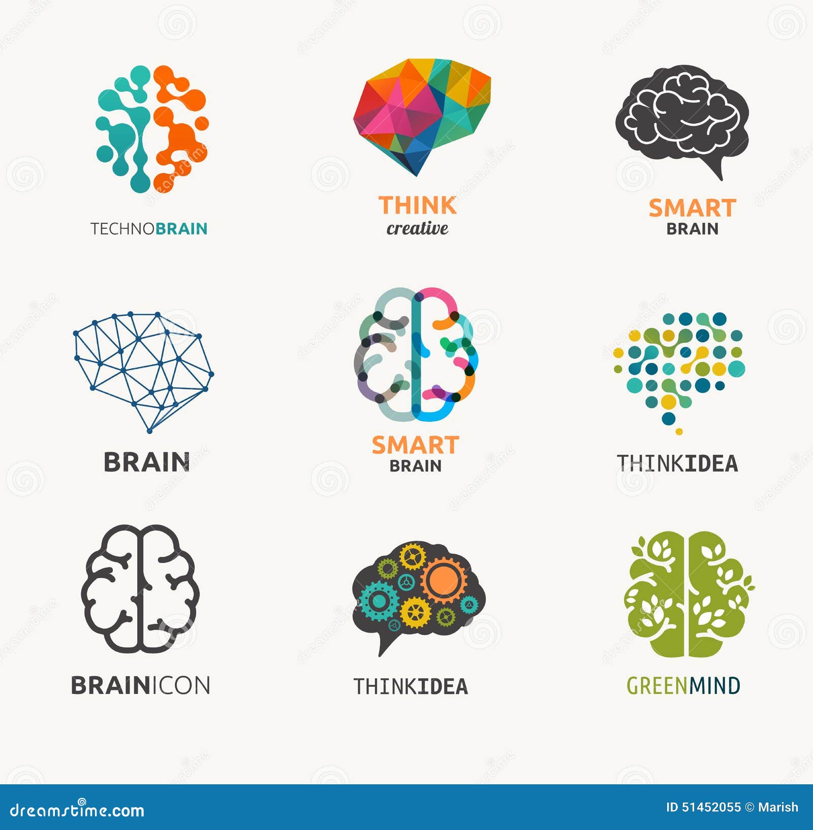 Collection of Brain, Creation, Idea Icons and Stock Vector ...
