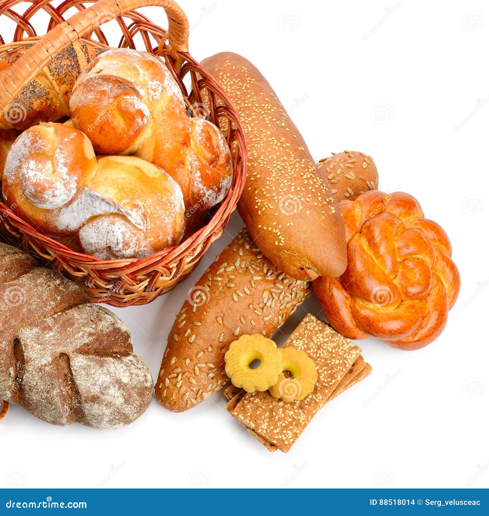 Collection of Bread Products Stock Photo - Image of biscuit, dinner ...