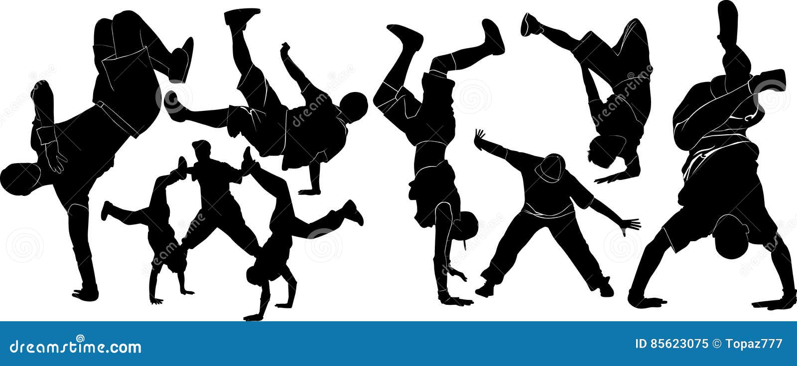 Break Dance Of Particles. Breakdance Consists Of Dots And Circles ...