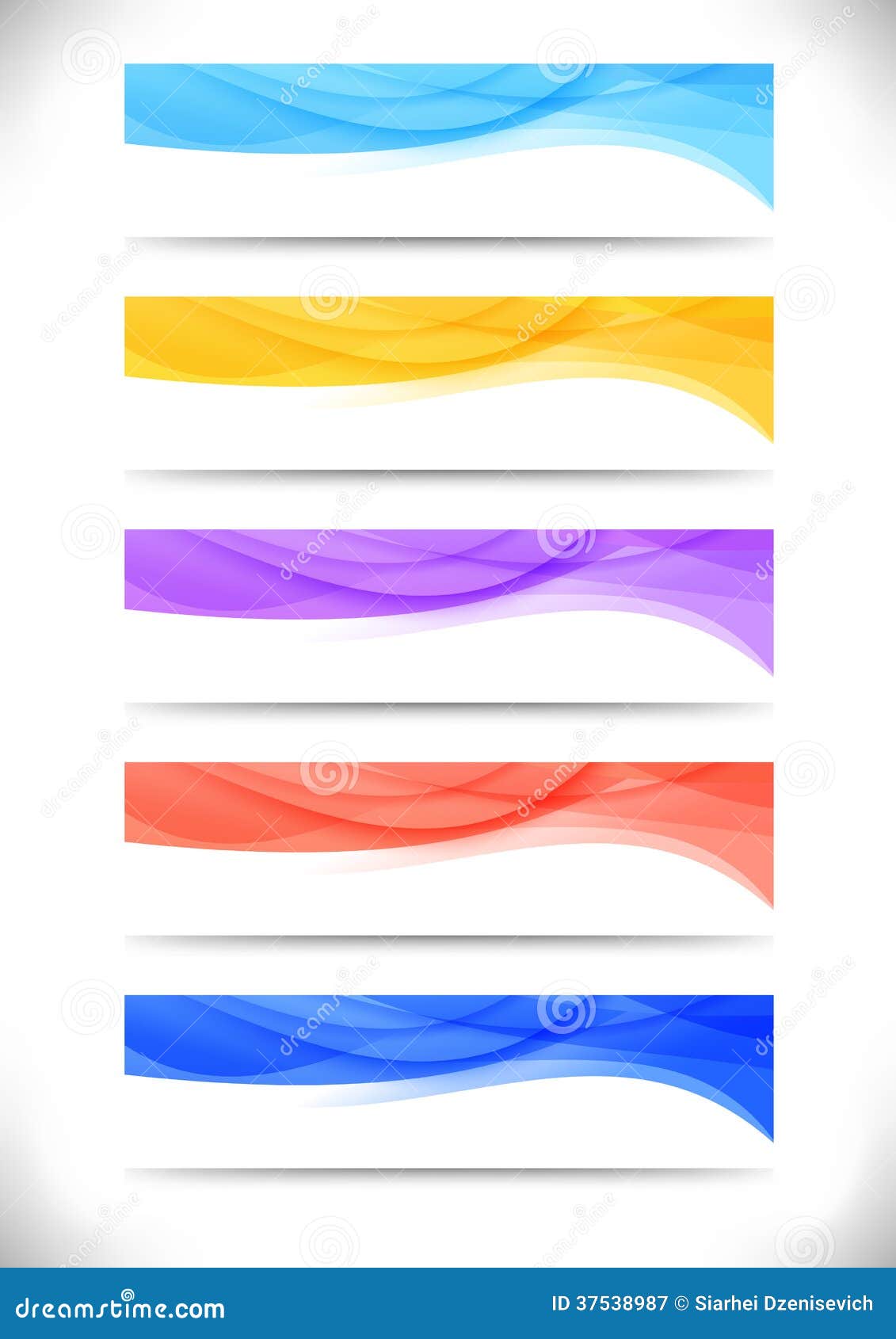 Collection of Bright Abstract Web Banners Stock Vector - Illustration ...