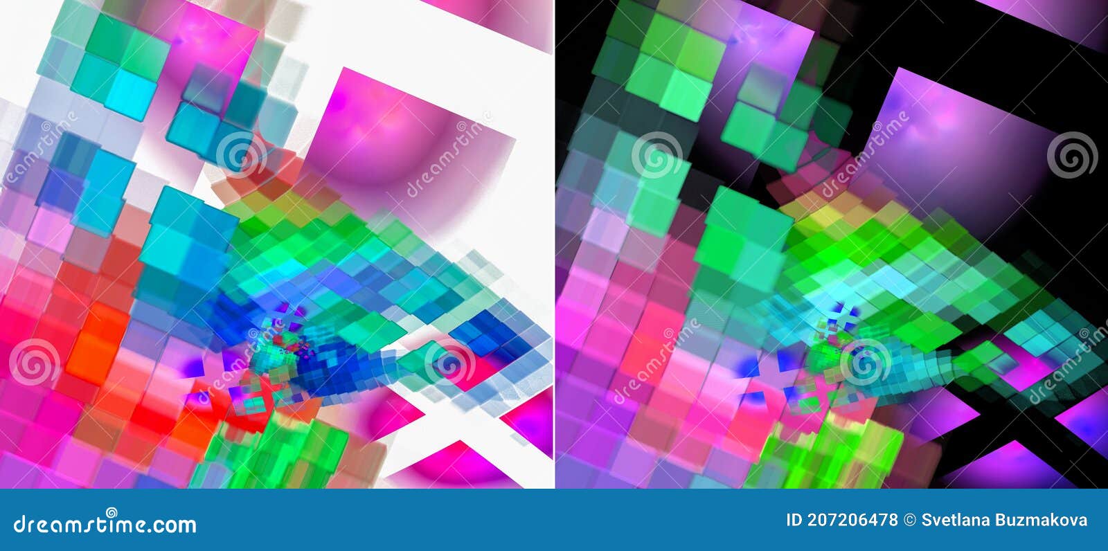 A Collection of Bright Colorful Abstract Backgrounds with Multi-colored ...