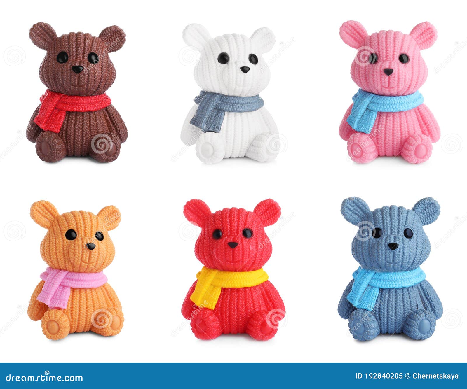 Collection of Bright Toy Bears for Kids on Background Stock Image ...