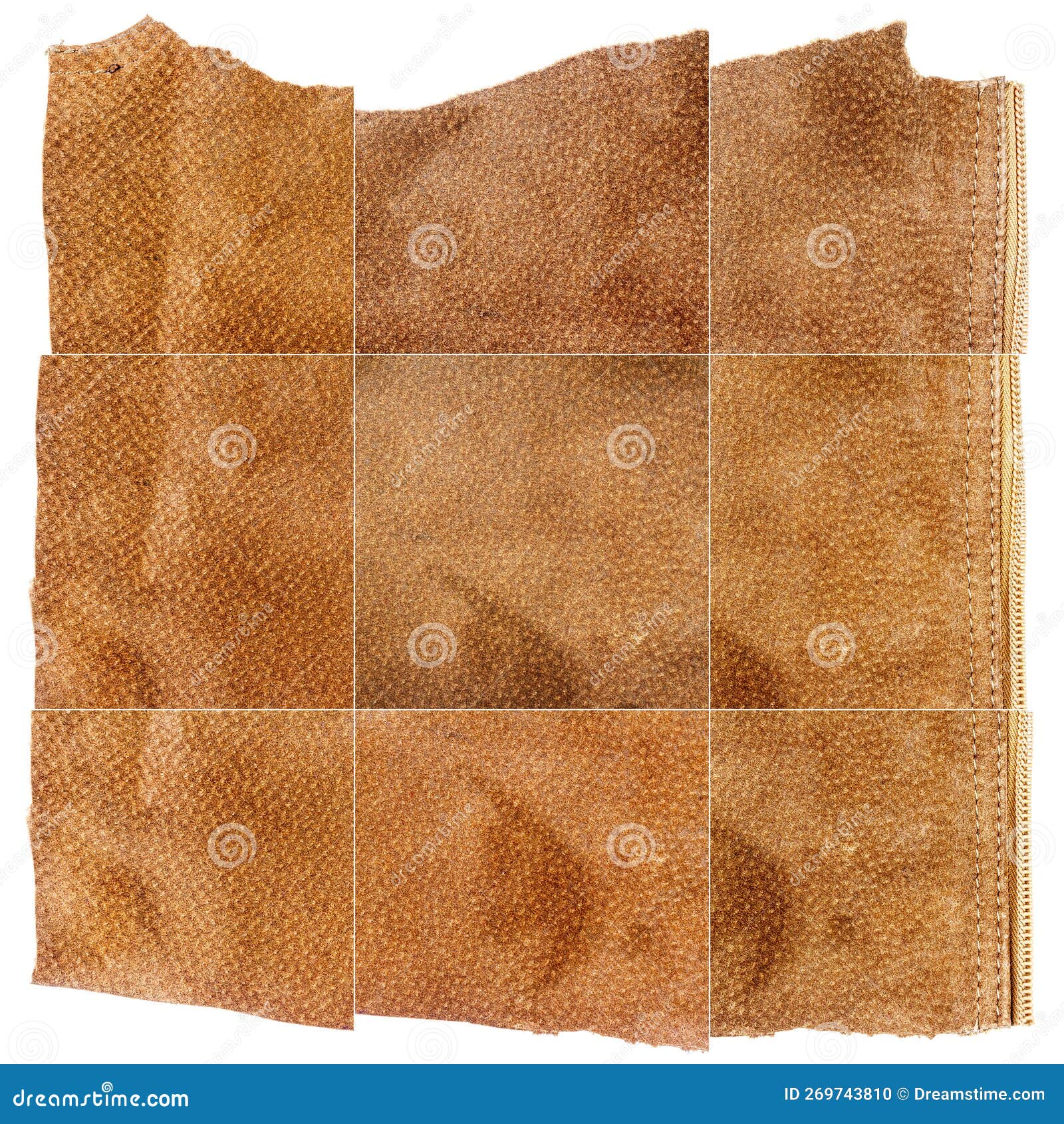 Collection of Brown Leather Textures Stock Photo - Image of white ...