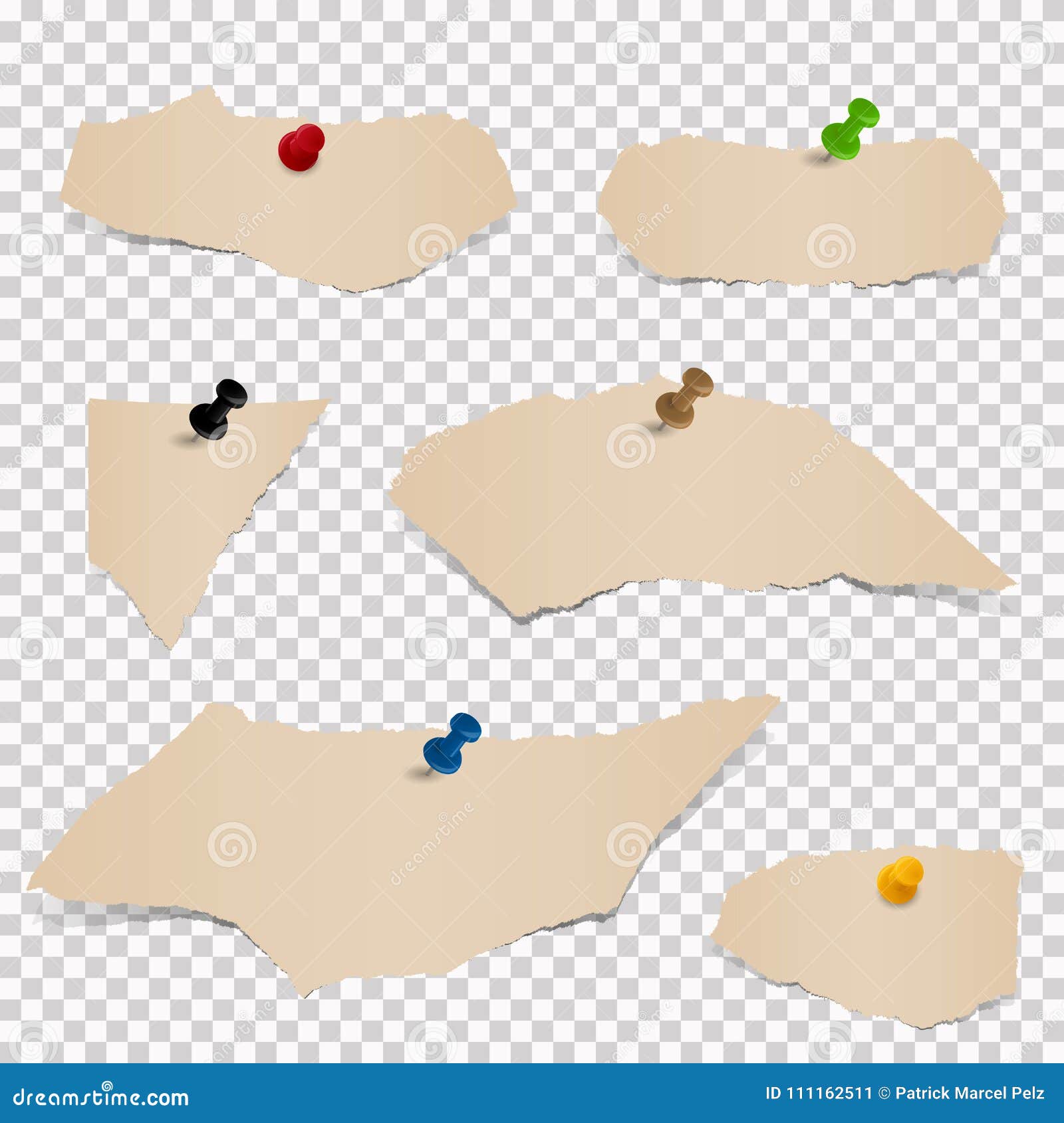 Paper Scraps. Ripped Papers, Torn Page Pieces Cartoon Vector ...