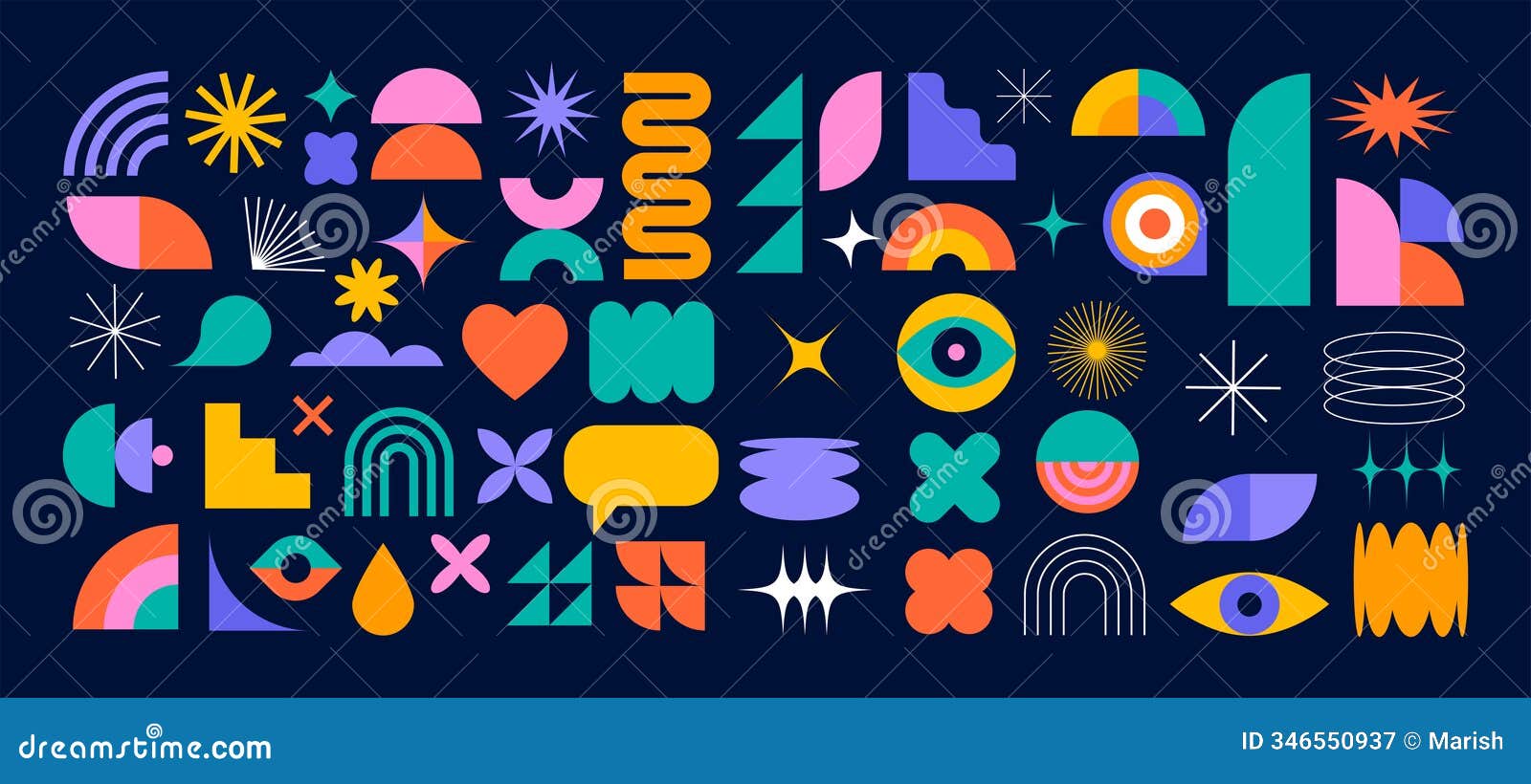 Collection Of Brutalist Abstract Geometric Shapes And Elements. Modern ... Collection Of Brutalist Abstract Geometric Shapes And Elements. Modern ...