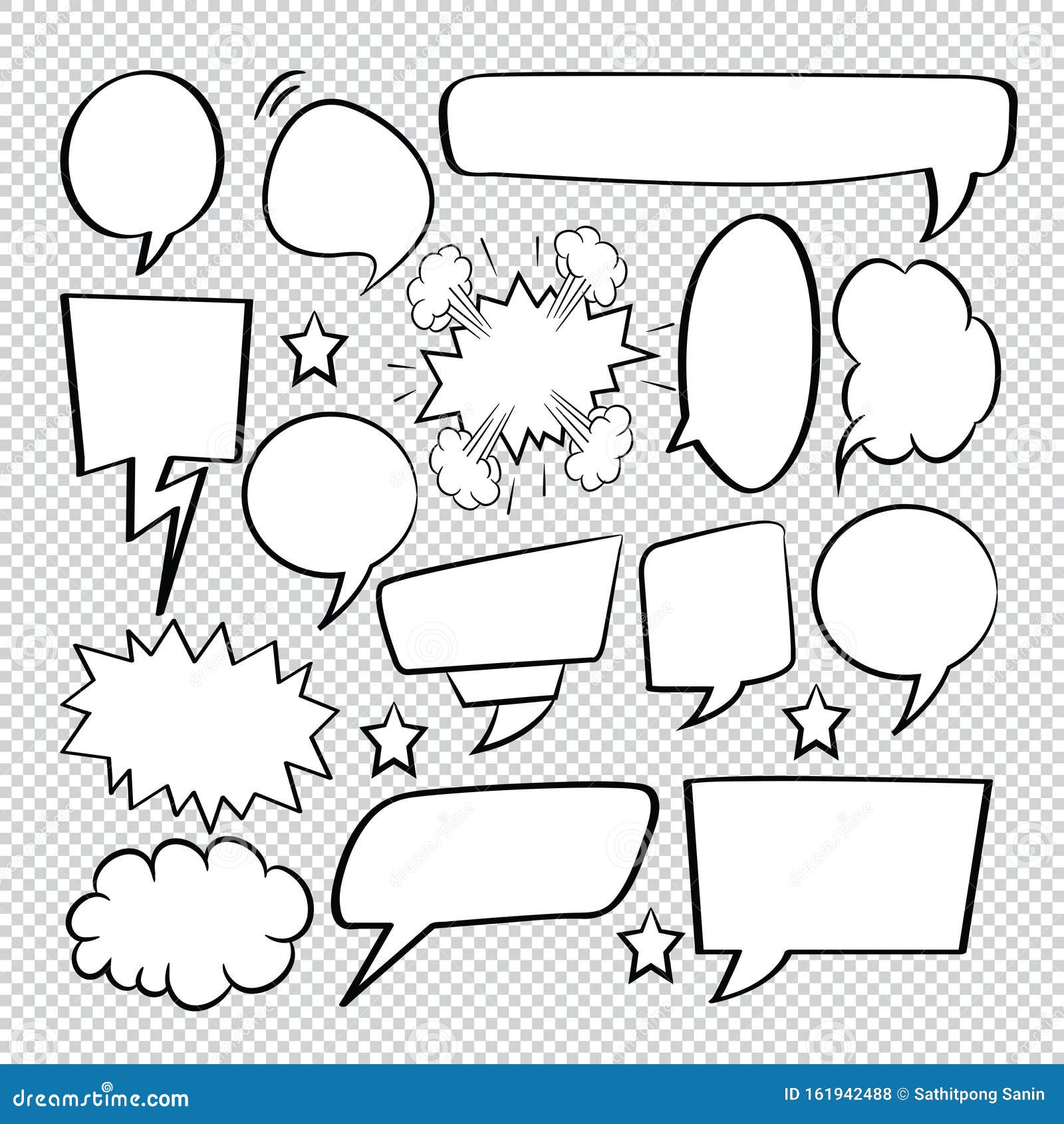 Collection Bubbles Business Cartoon Comics Computer Concept ...