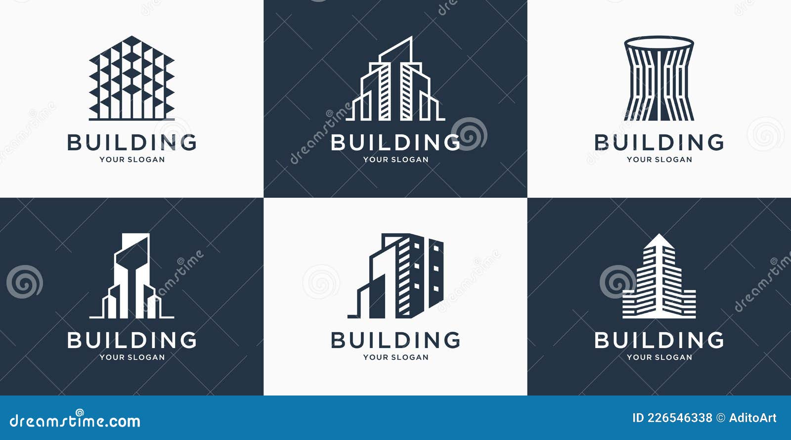 Building logo set stock vector. Illustration of brand - 226546338