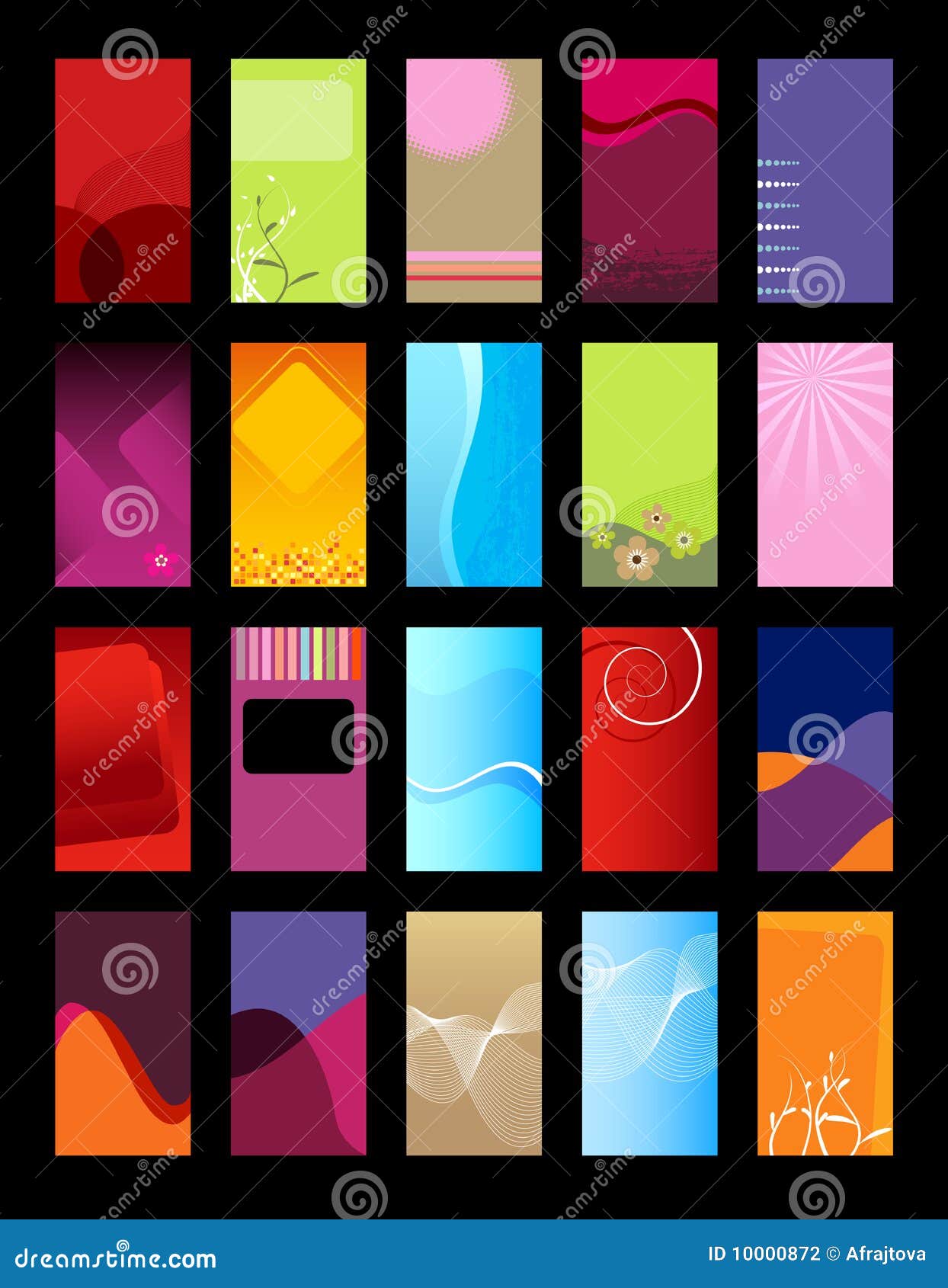 Collection of Business Cards Stock Vector - Illustration of layout ...
