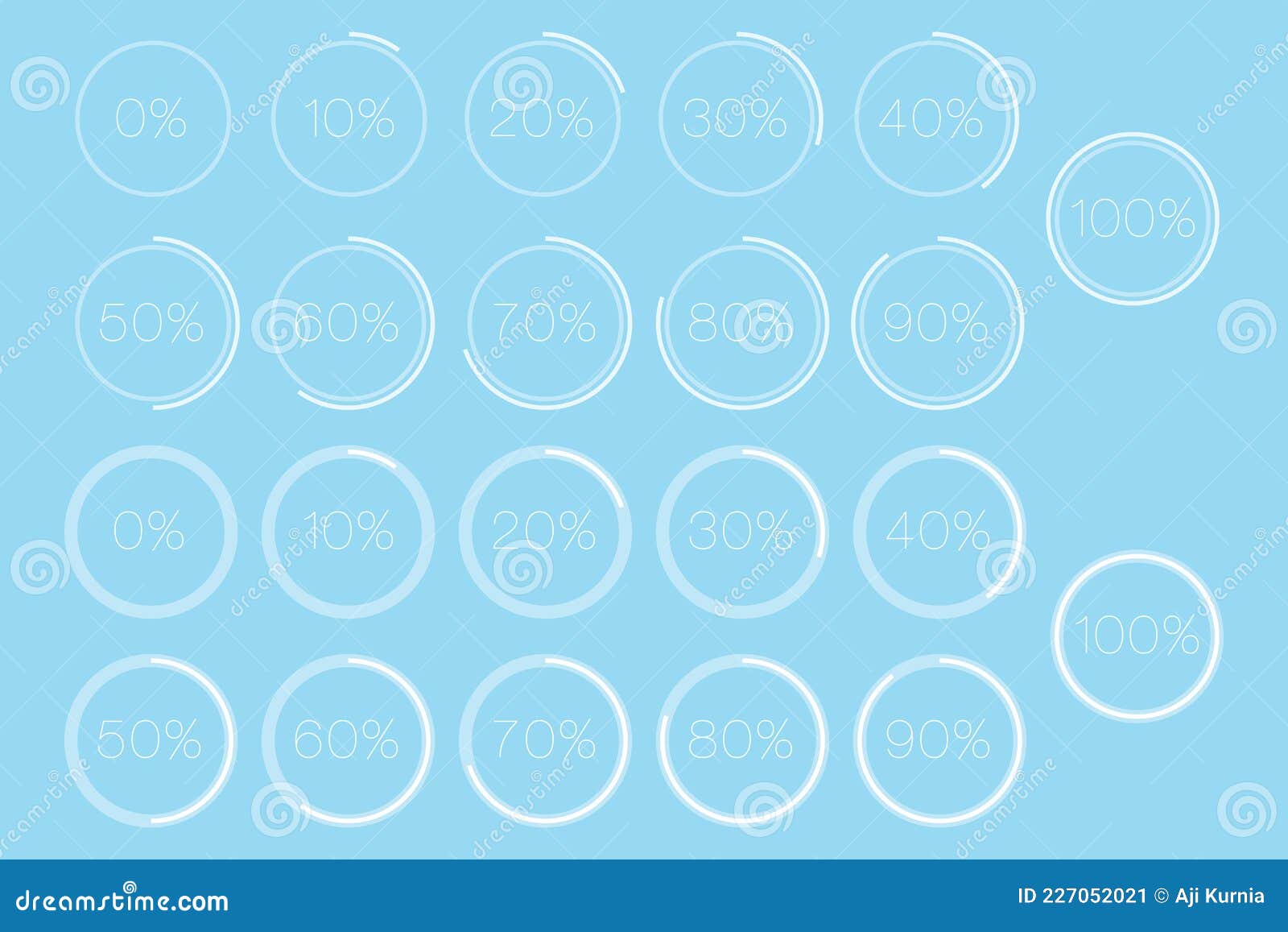 Set of Icon Button Loading Number for Website UI Stock Vector ...