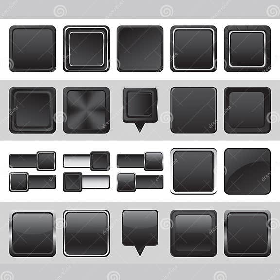 Collection of Button Template. Vector Illustration Decorative Design ...