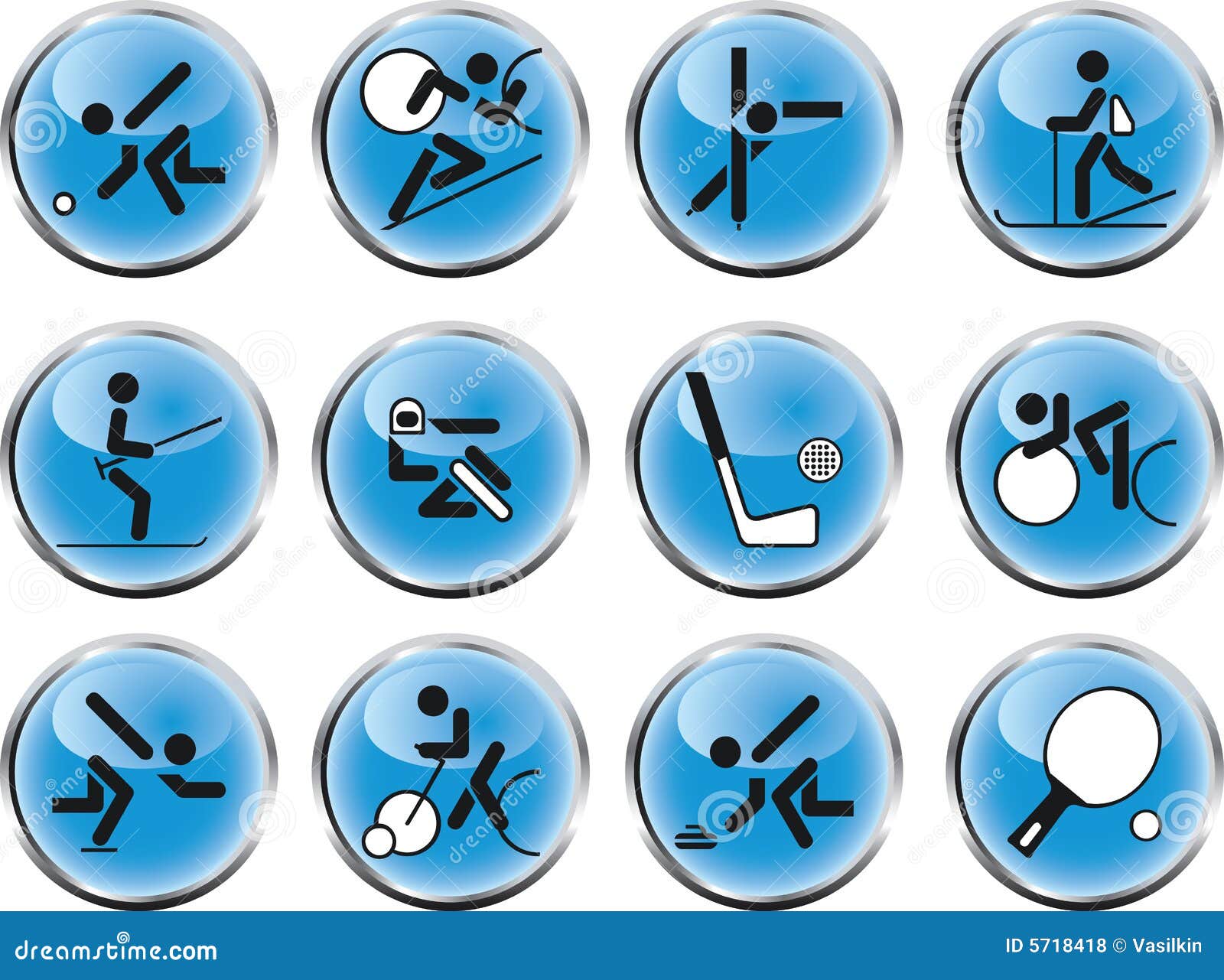 Collection of buttons stock vector. Illustration of olympic - 5718418